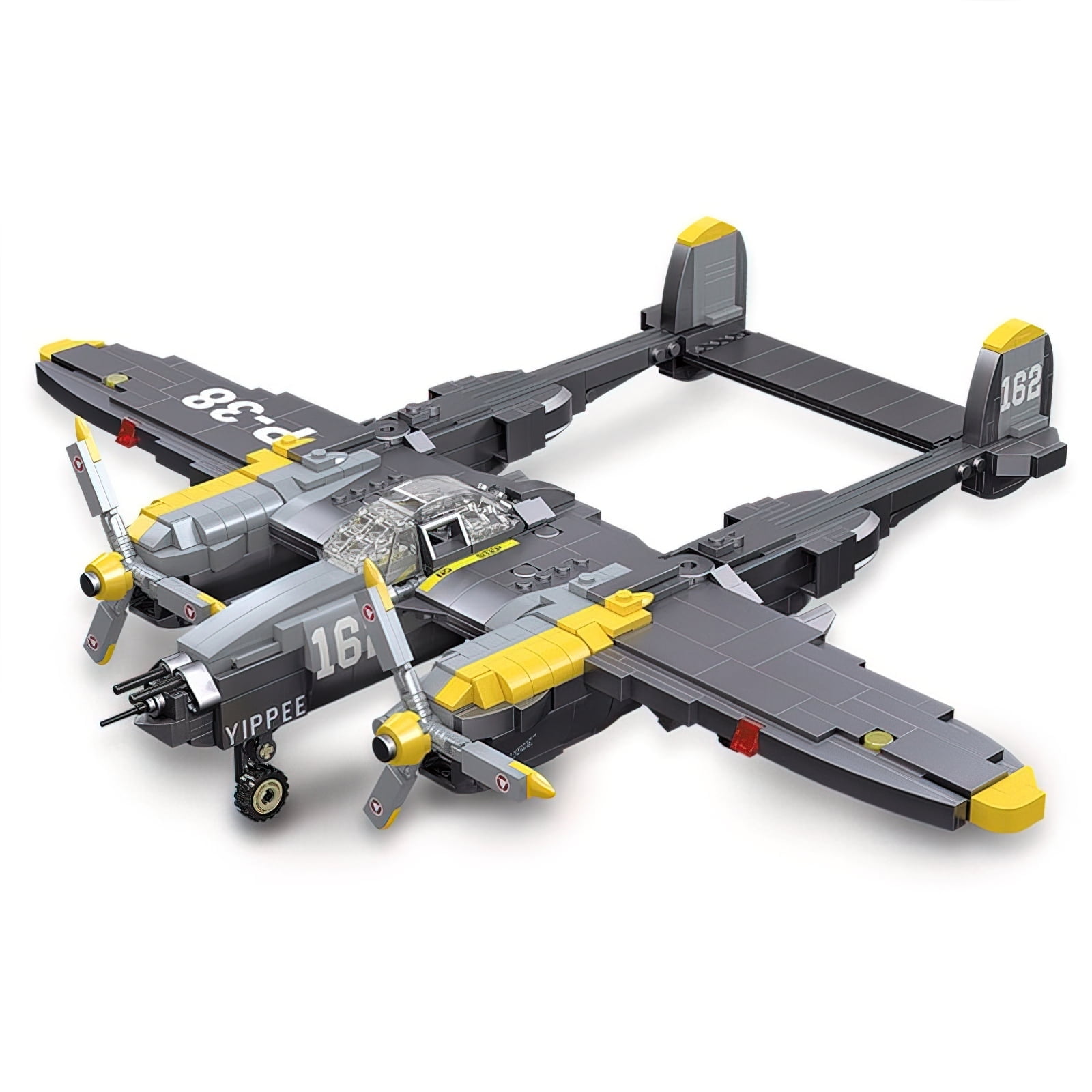 HI-REEKE Airplane Building Block Set WW2 P-38 Fighter Building Bricks ...