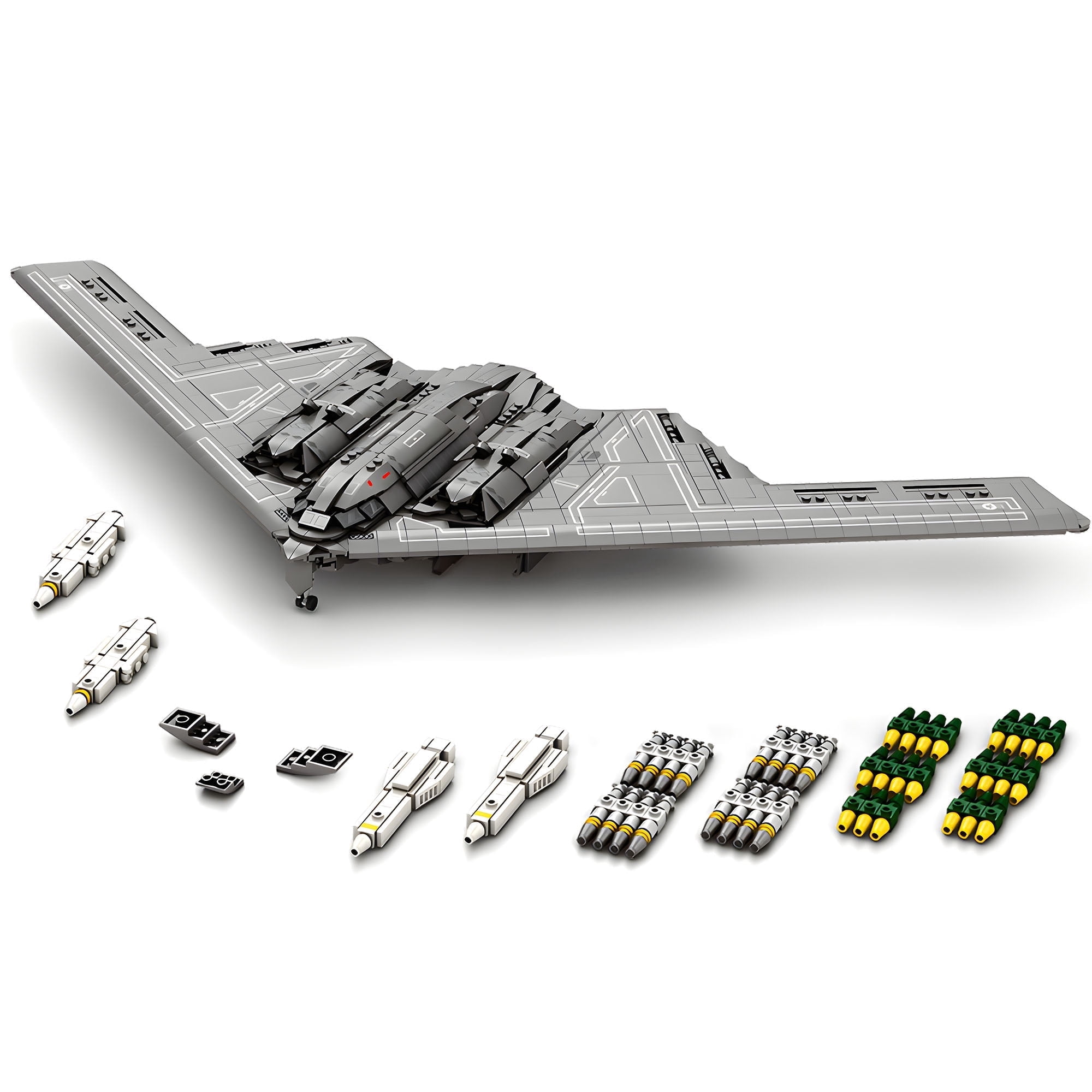 HI-REEKE B2 Bomber Fighter Jet Military Plane Building Block Set ...
