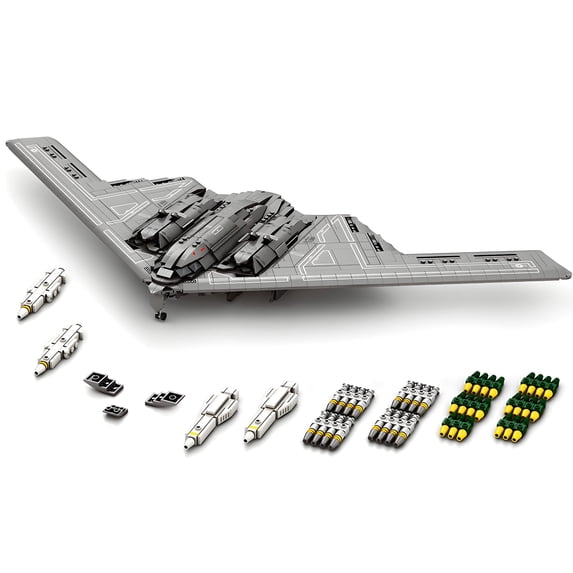 HI-REEKE B2 Bomber Fighter Jet Military Plane Building Block Set ...