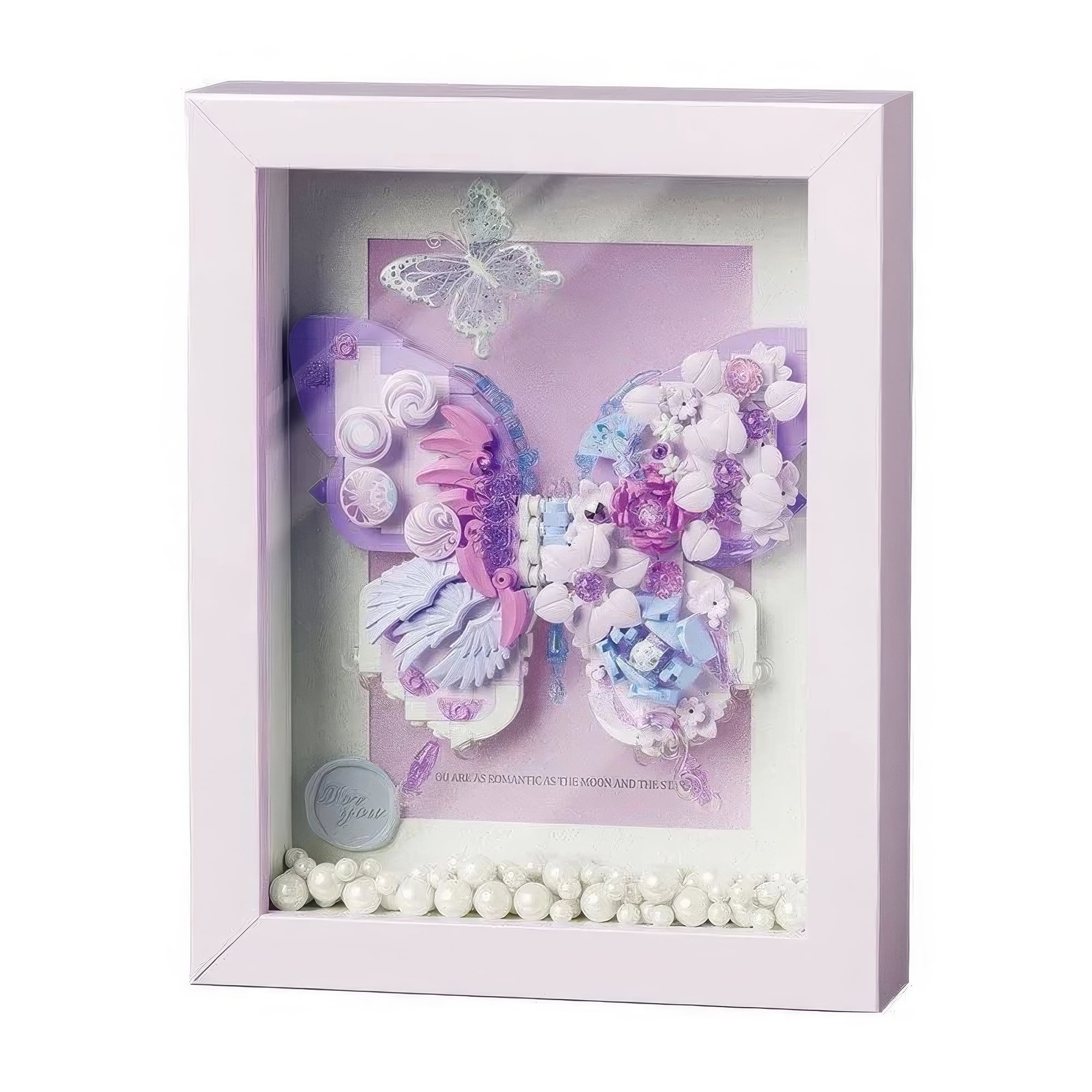 HI-REEKE Butterfly Photo Frame Building Block Set Flower Building Kit ...