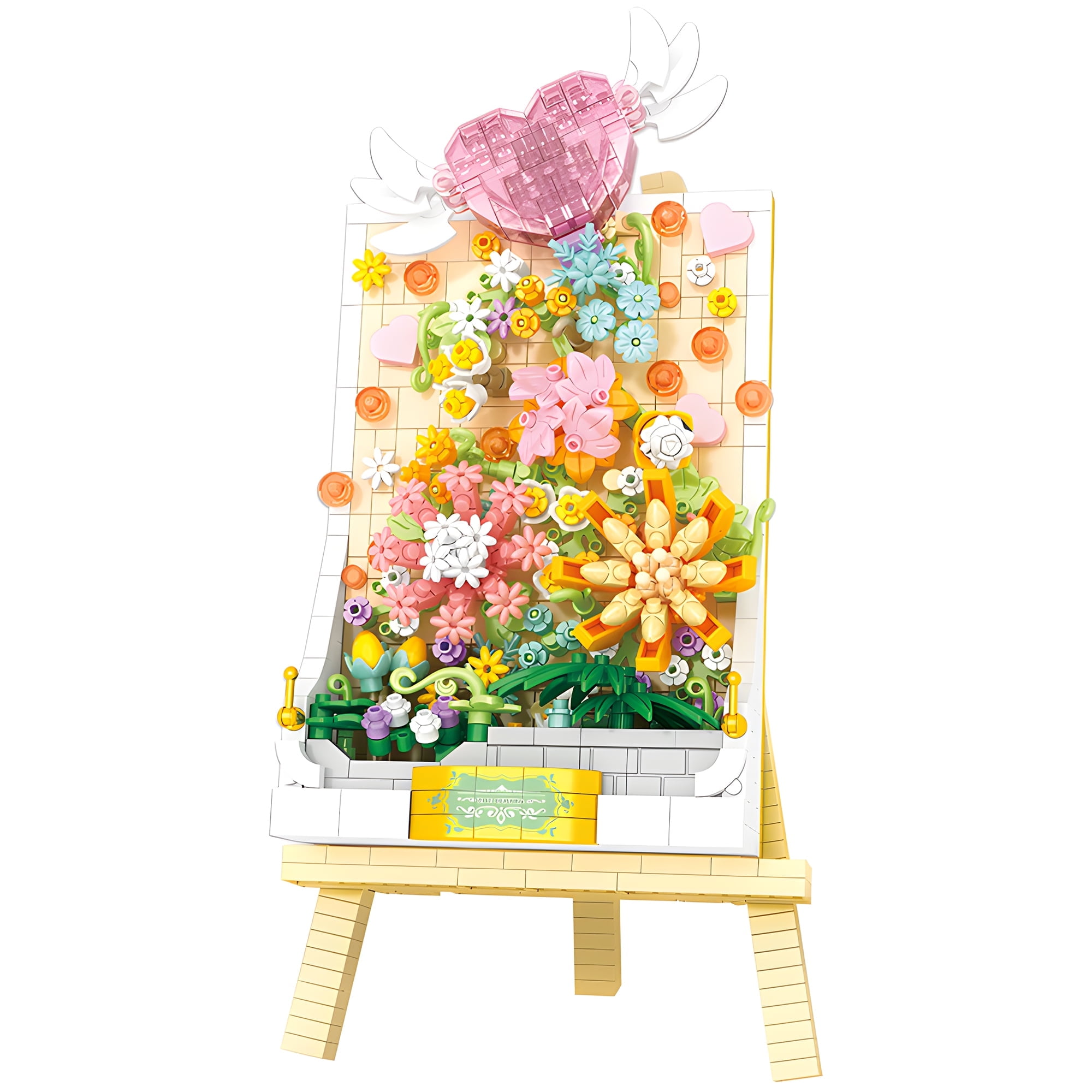 HI-REEKE Easel Micro Mini Building Block Set Flower Building Kit ...