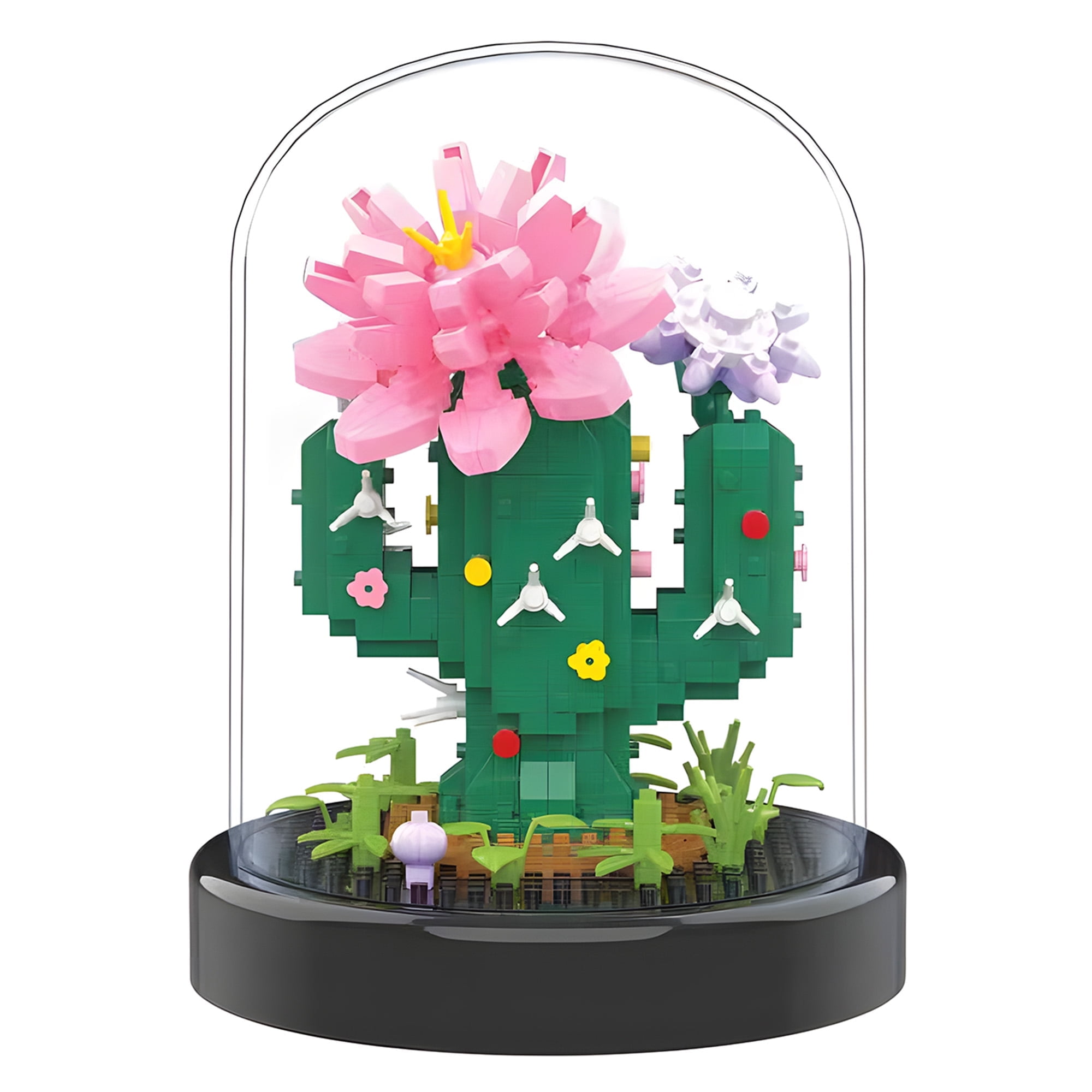HI-REEKE Flower Micro Mini Building Block Set Cactus Bouquet Bonsai ...