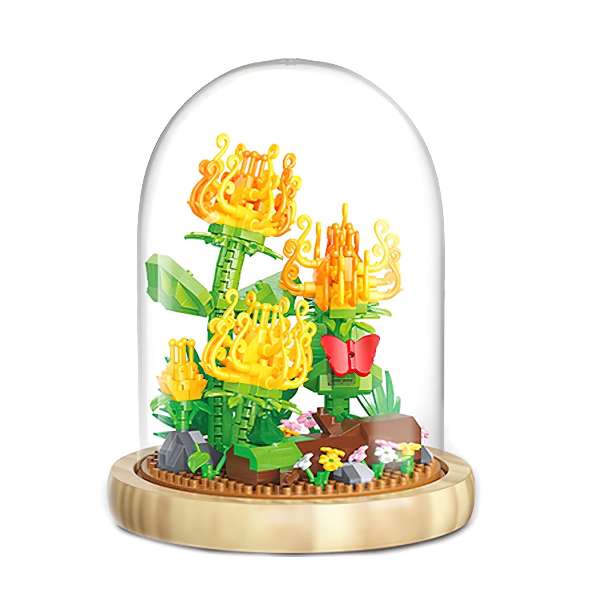 HI-REEKE Flower Mini Building Block Set Chrysanthemum Bonsai Plastic ...