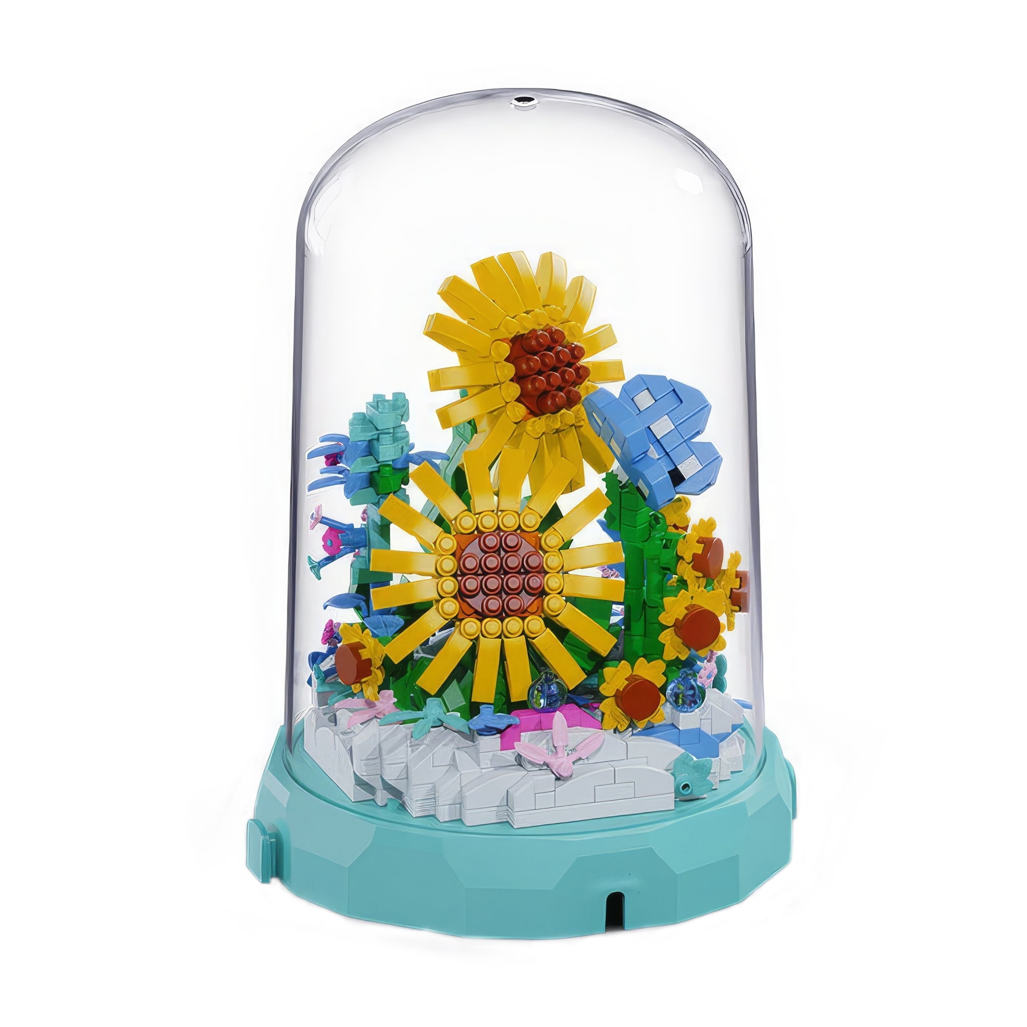 HI-REEKE Flower Mini Building Block Set Sunflower Bouquet Bonsai ...