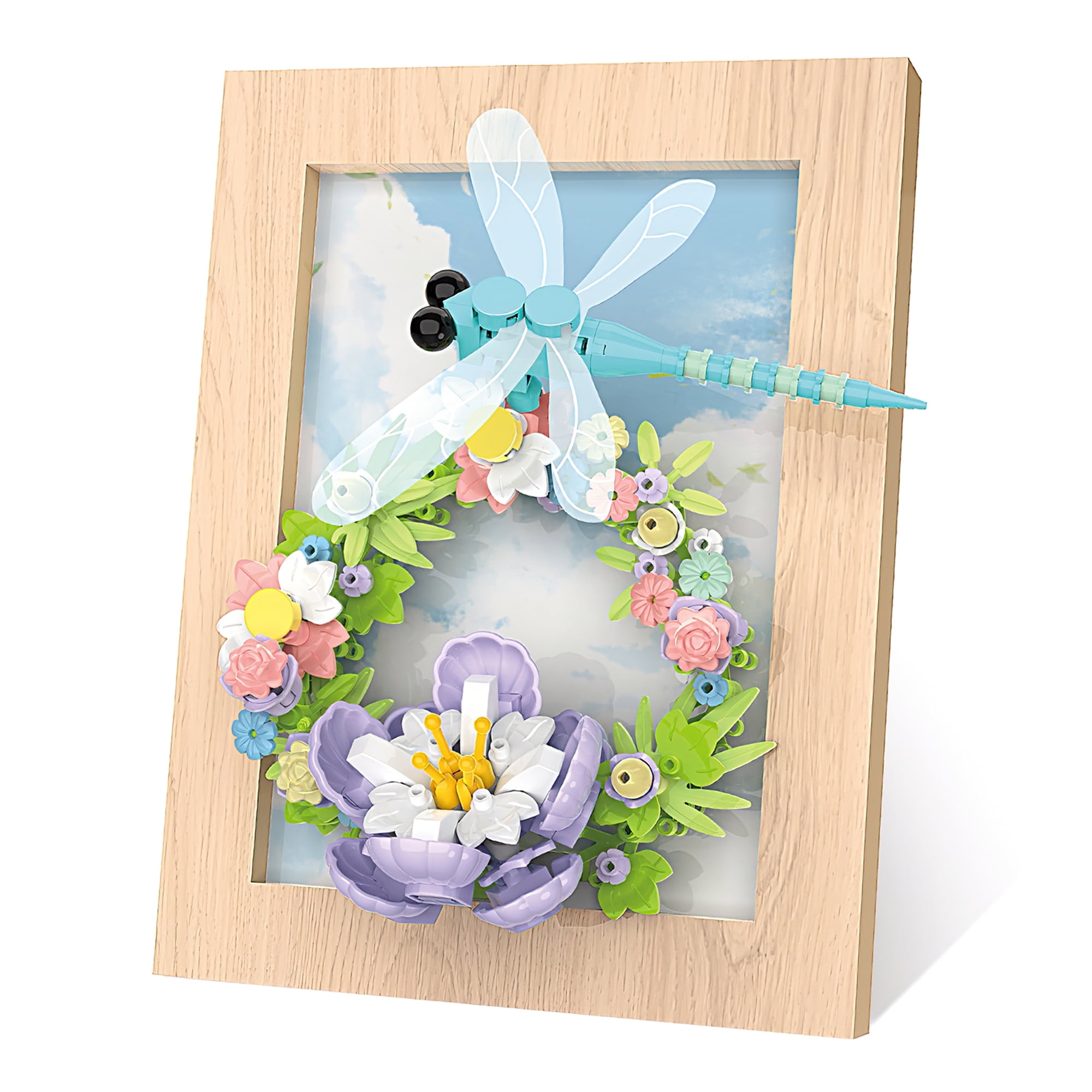 HI-REEKE Flower Photo Frame Mini Building Set Insect Refrigerator ...