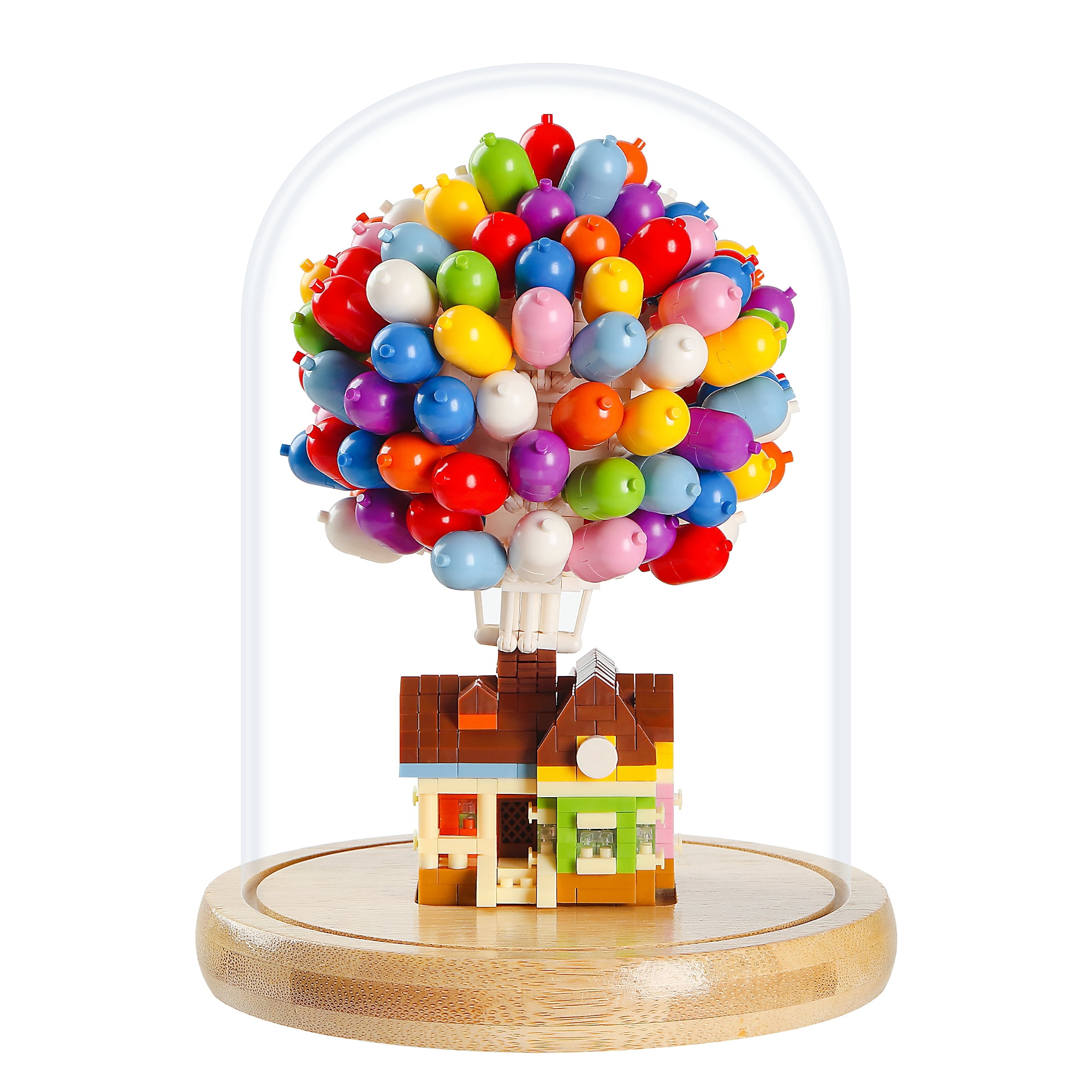 HI-REEKE Flying House Micro Mini Building Block Set Balloon House Kit ...