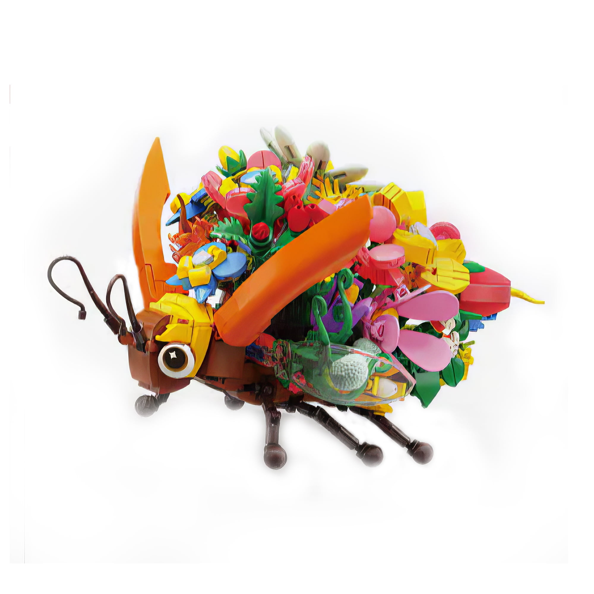 HI-REEKE Insect Building Block Set Firefly with Flower Building Kit Toy ...