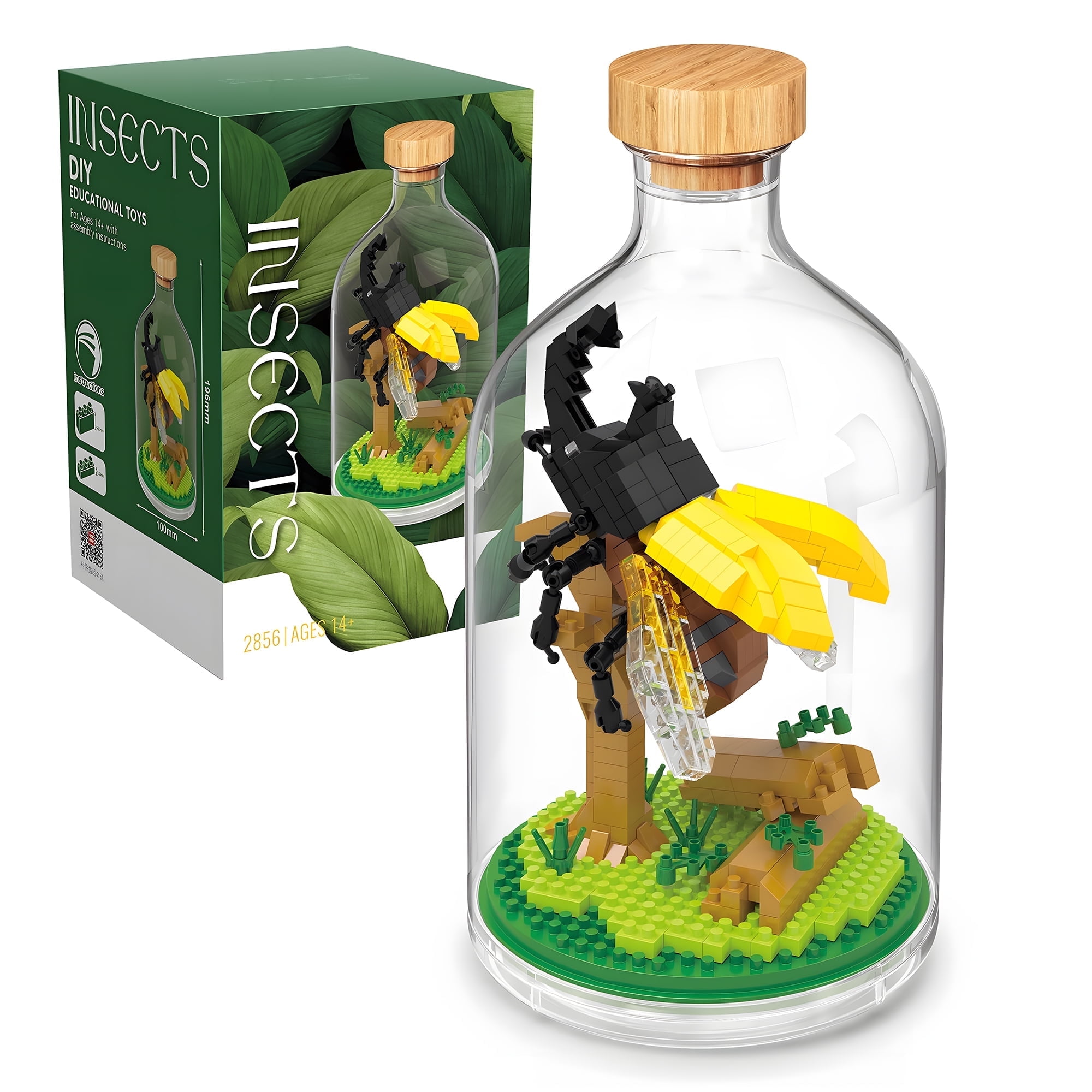 HI-REEKE Insect Micro Mini Building Block Set Beetle in a Bottle Kit ...