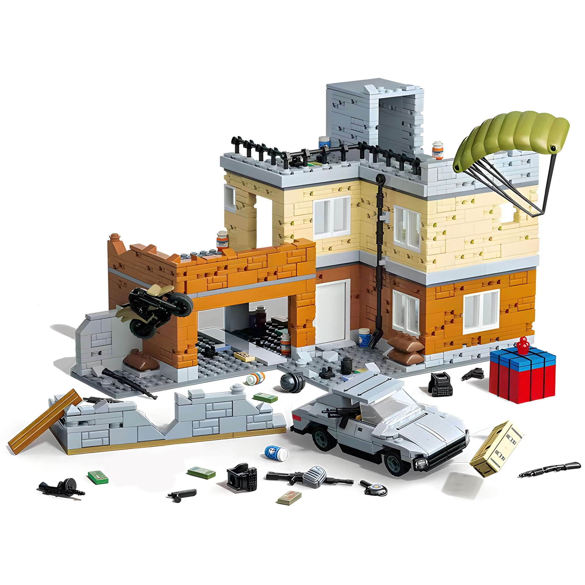 HI-REEKE Military Base Building Set House Soldier Defence Base War Gun ...
