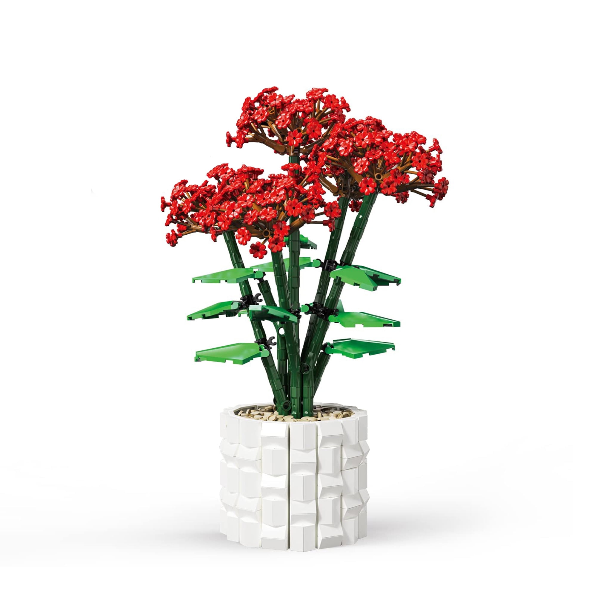 HI-REEKE Plant Building Block Set Flower Bouquet Bonsai Building Kit ...