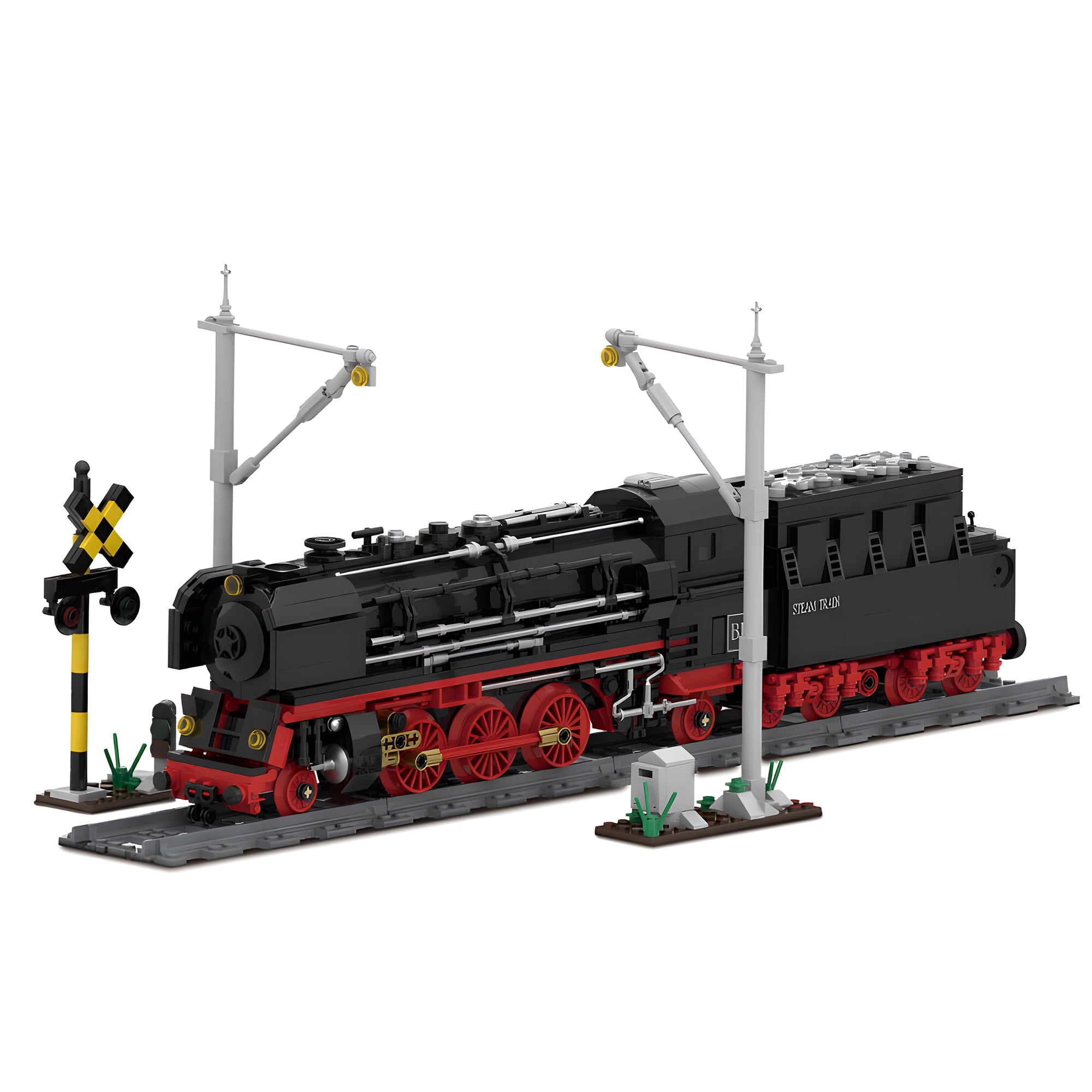 HI-REEKE Train Building Block Set BR01 Steam Locomotive Model Building ...