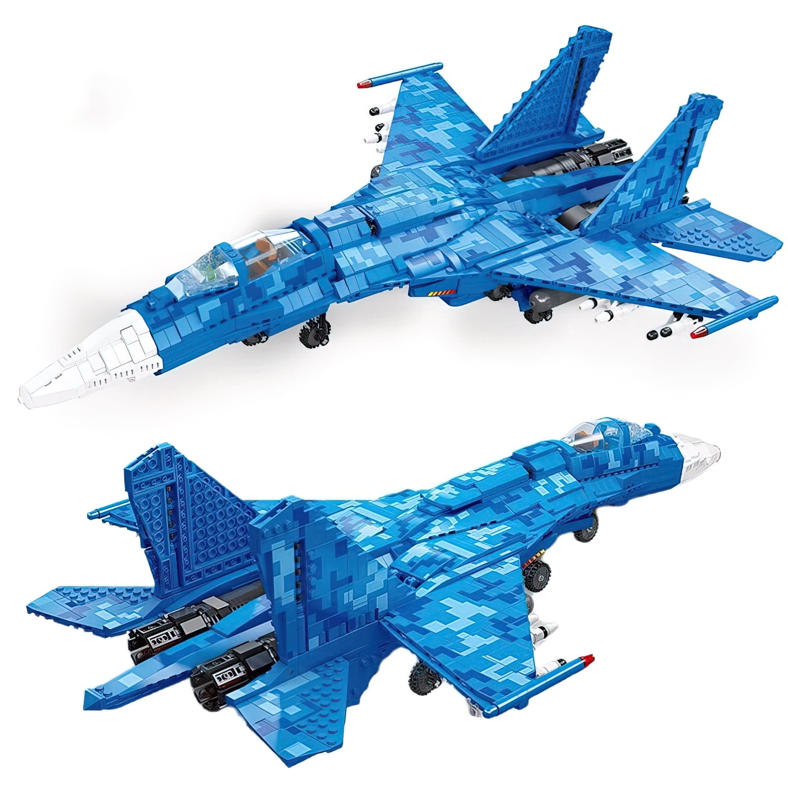 HI-REEKE Aircraft Building Block Set Su-35 Fighter Jet Building Kit ...