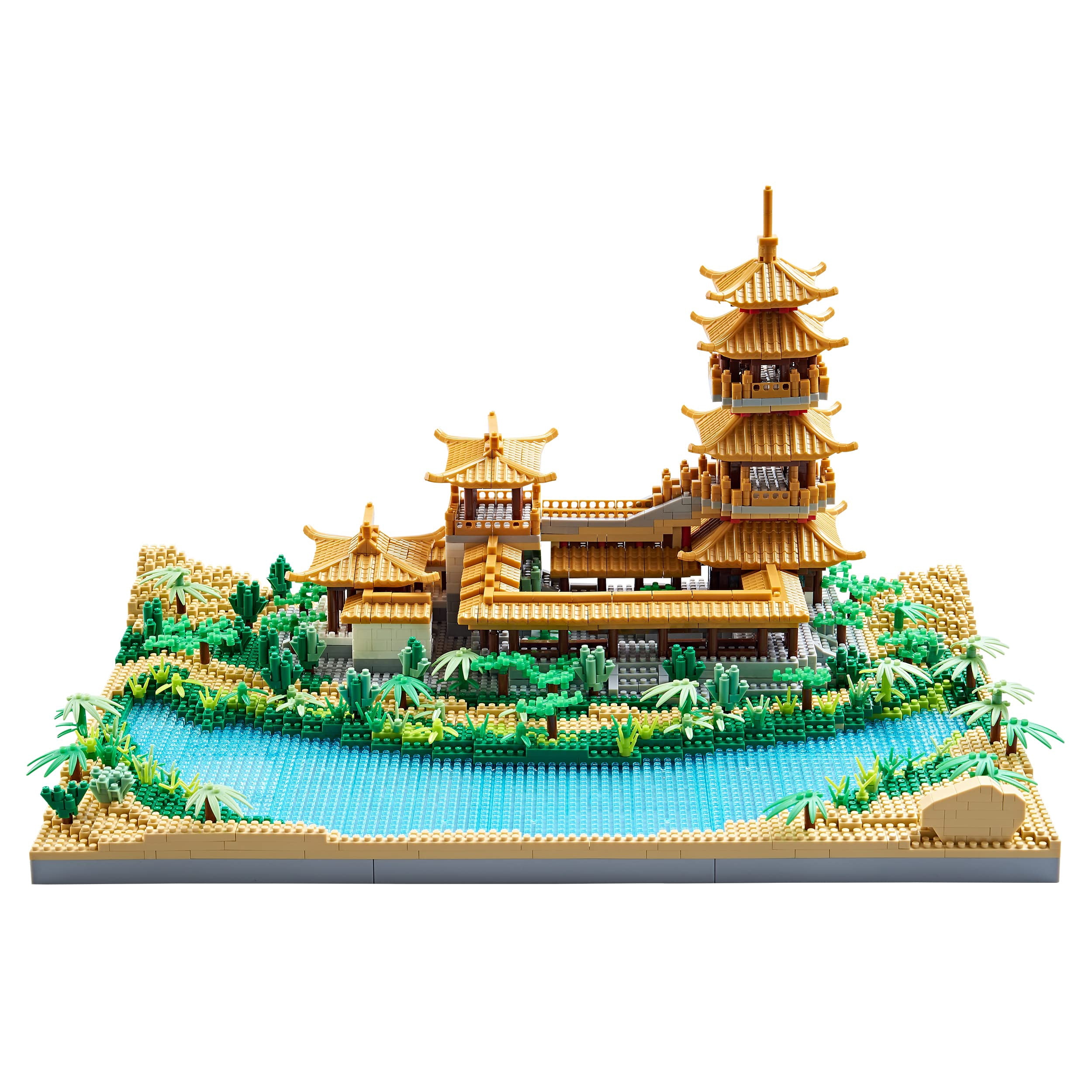 HI-Reeke Architecture Micro Mini Building Block Set Chinese Crescent ...