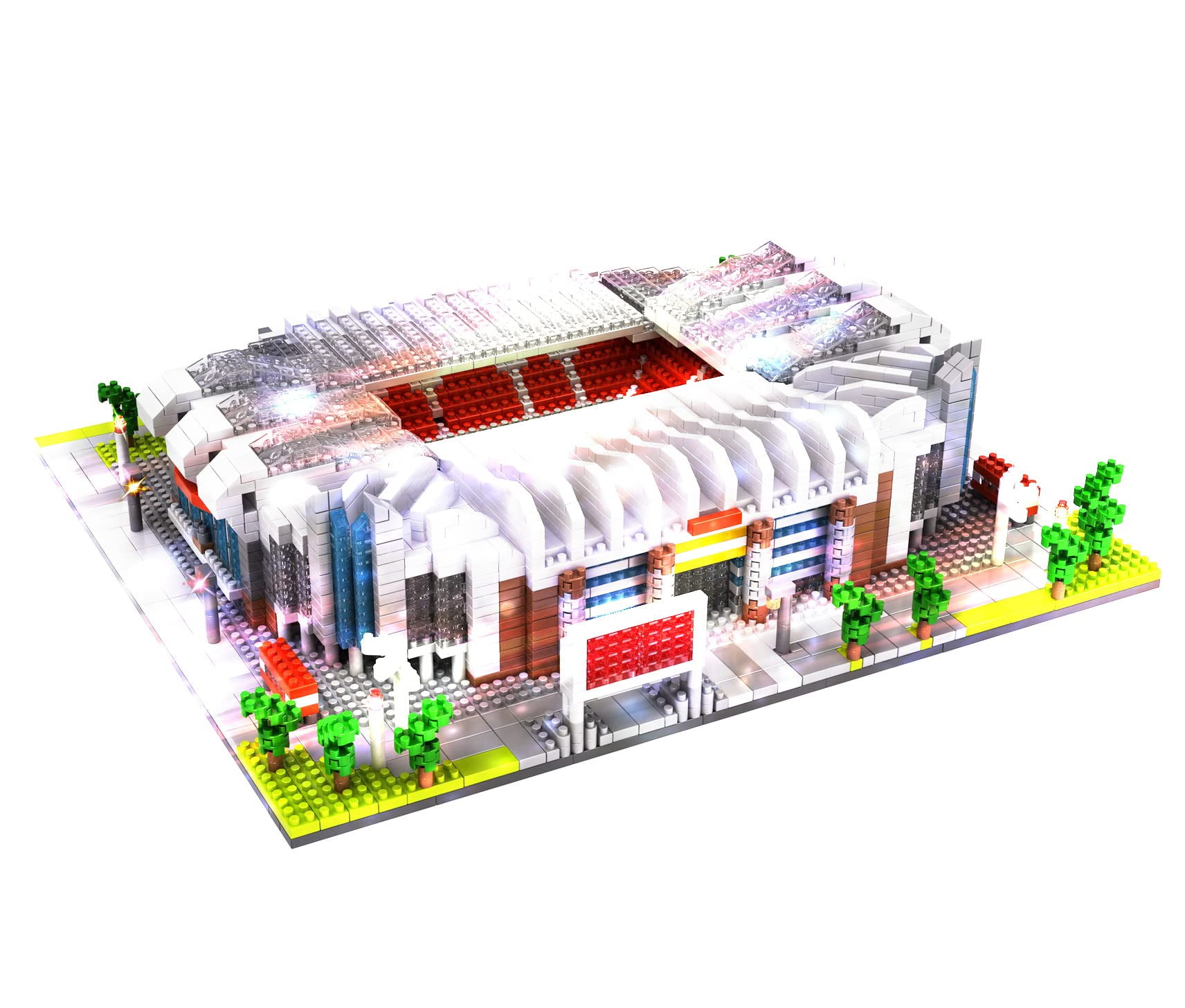 HI-Reeke Architecture Micro Mini Building Block Set Old Trafford Soccer ...