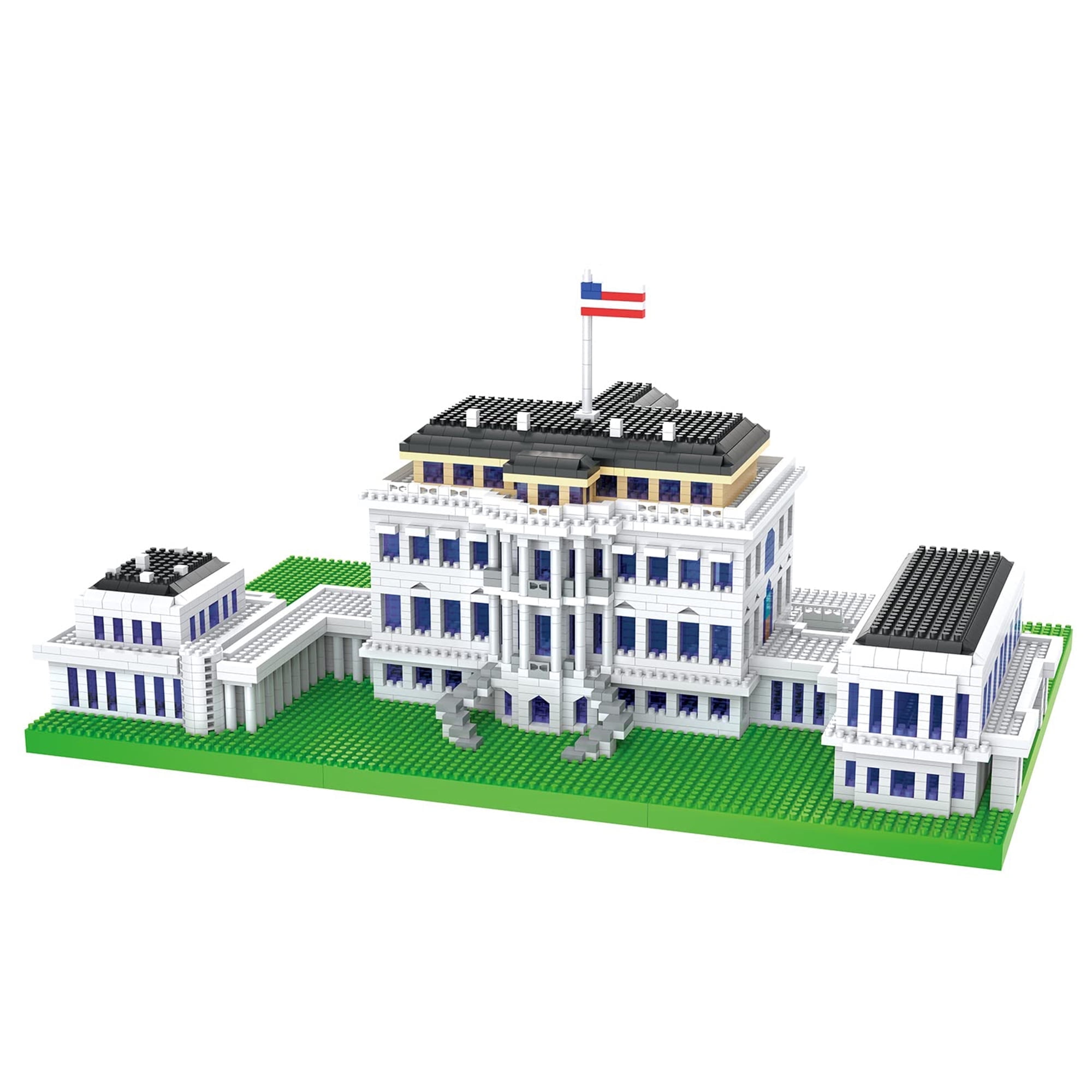 HI-REEKE Architecture Micro Mini Building Block Set The White House ...