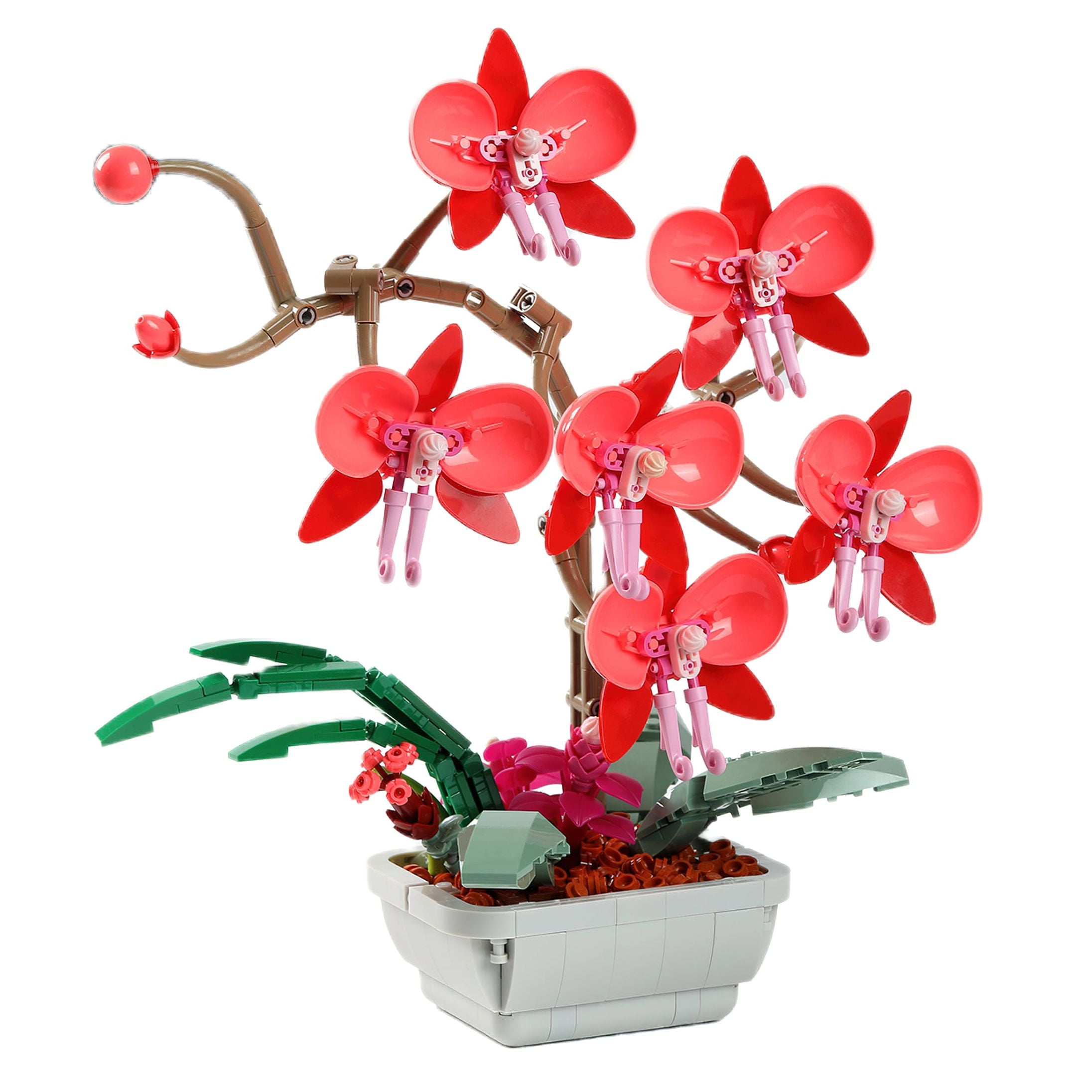 HI-Reeke Flower Building Block Set Orchid Botanical Bonsai Building Kit ...