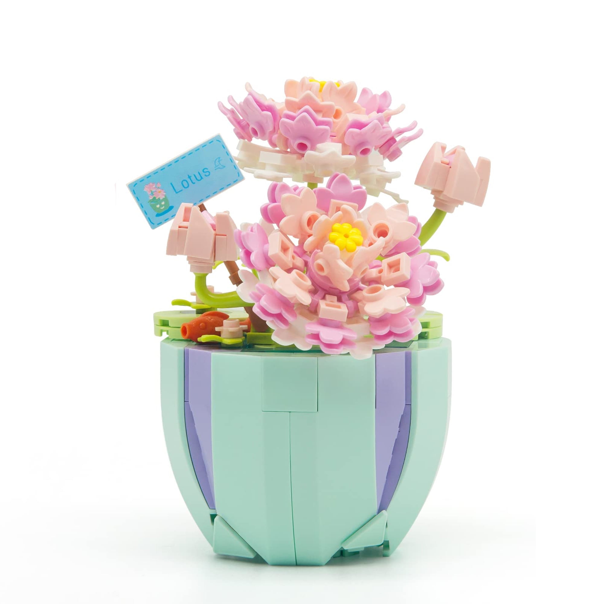 HI-Reeke Flower Micro Mini Building Block Set Lotus Bouquet Botanic ...