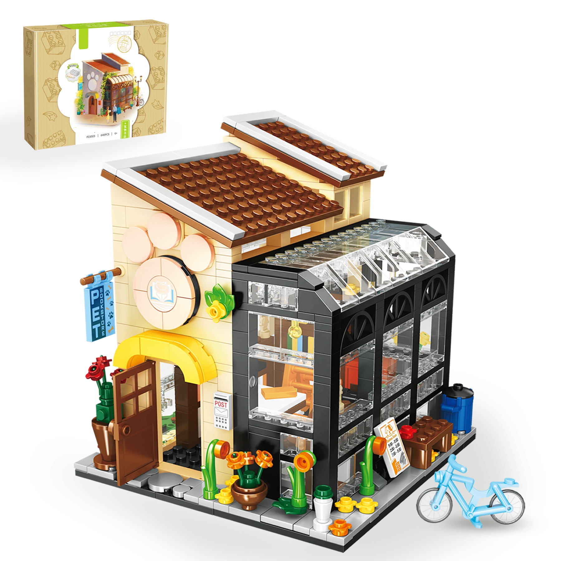 HI-Reeke Friends Pet Shop Building Block Set Ideas Stem Street View ...