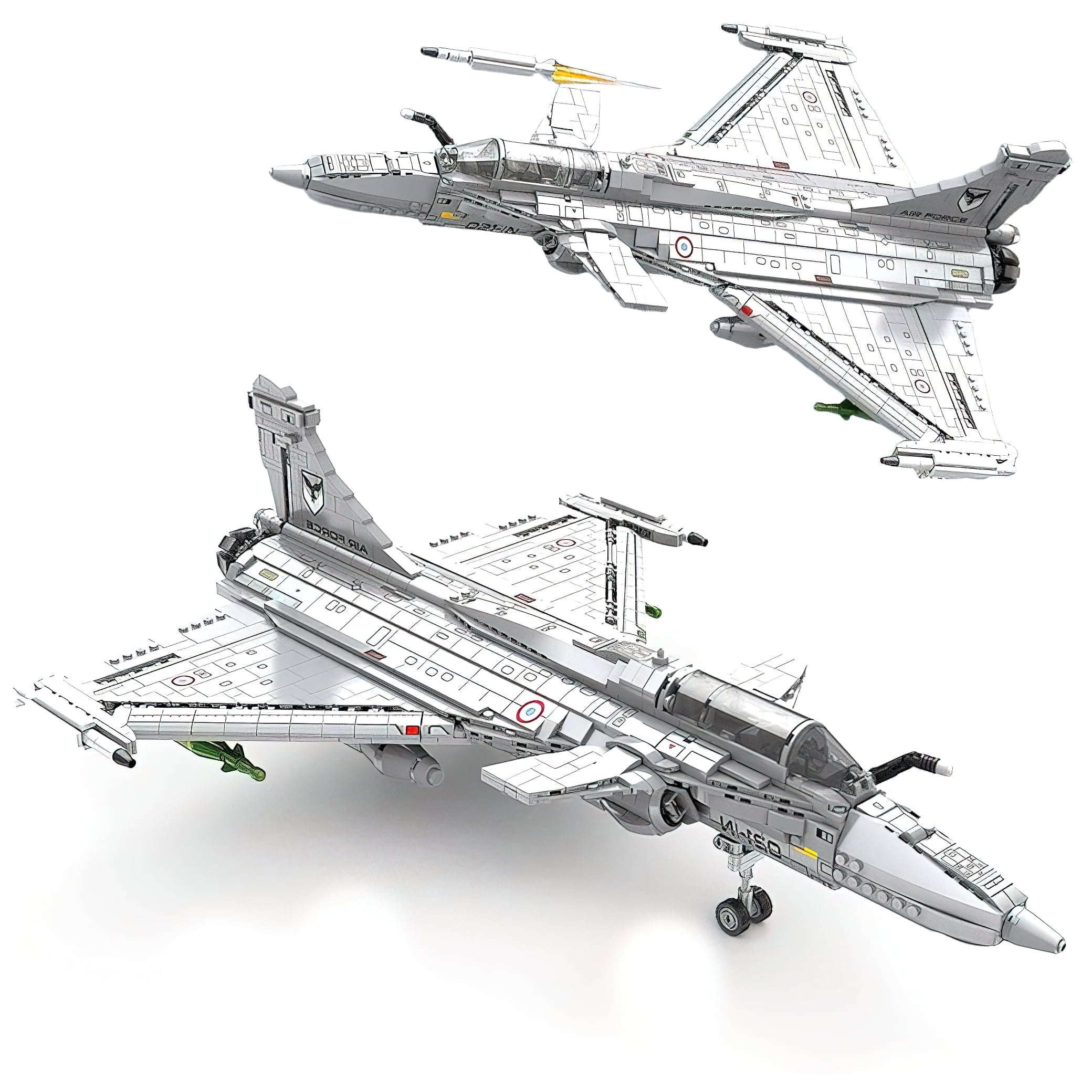 HI-Reeke Military Aircraft Building Block Set France Rafale Fighter Jet ...