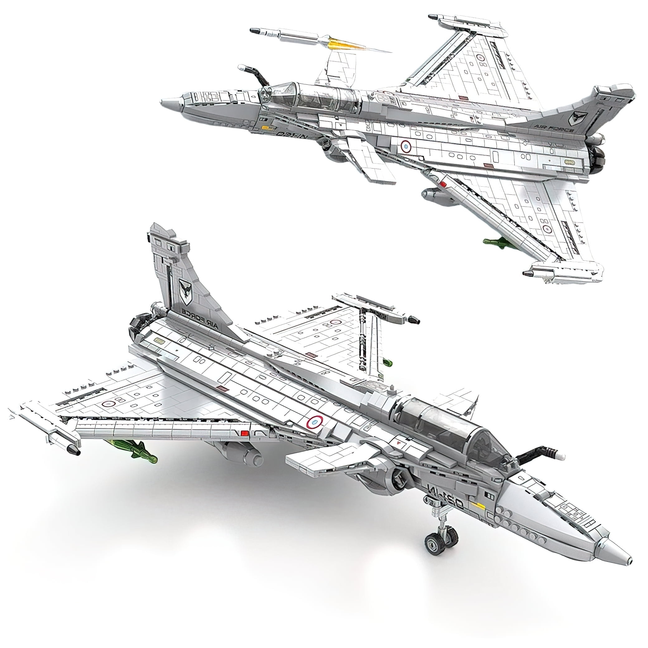 HI-Reeke Military Aircraft Building Block Set France Rafale Fighter Jet ...