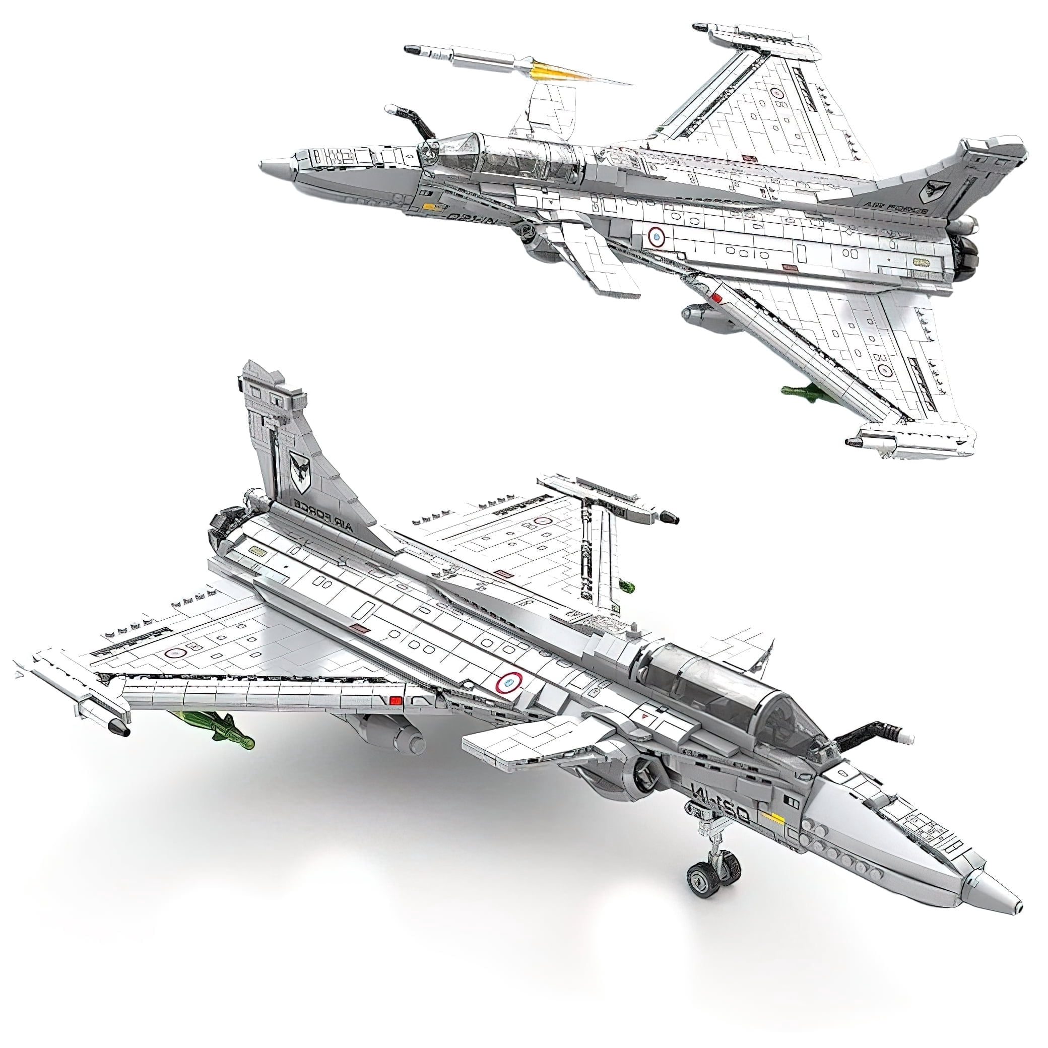 HI-REEKE Military Aircraft Building Block Set France Rafale Fighter Jet ...