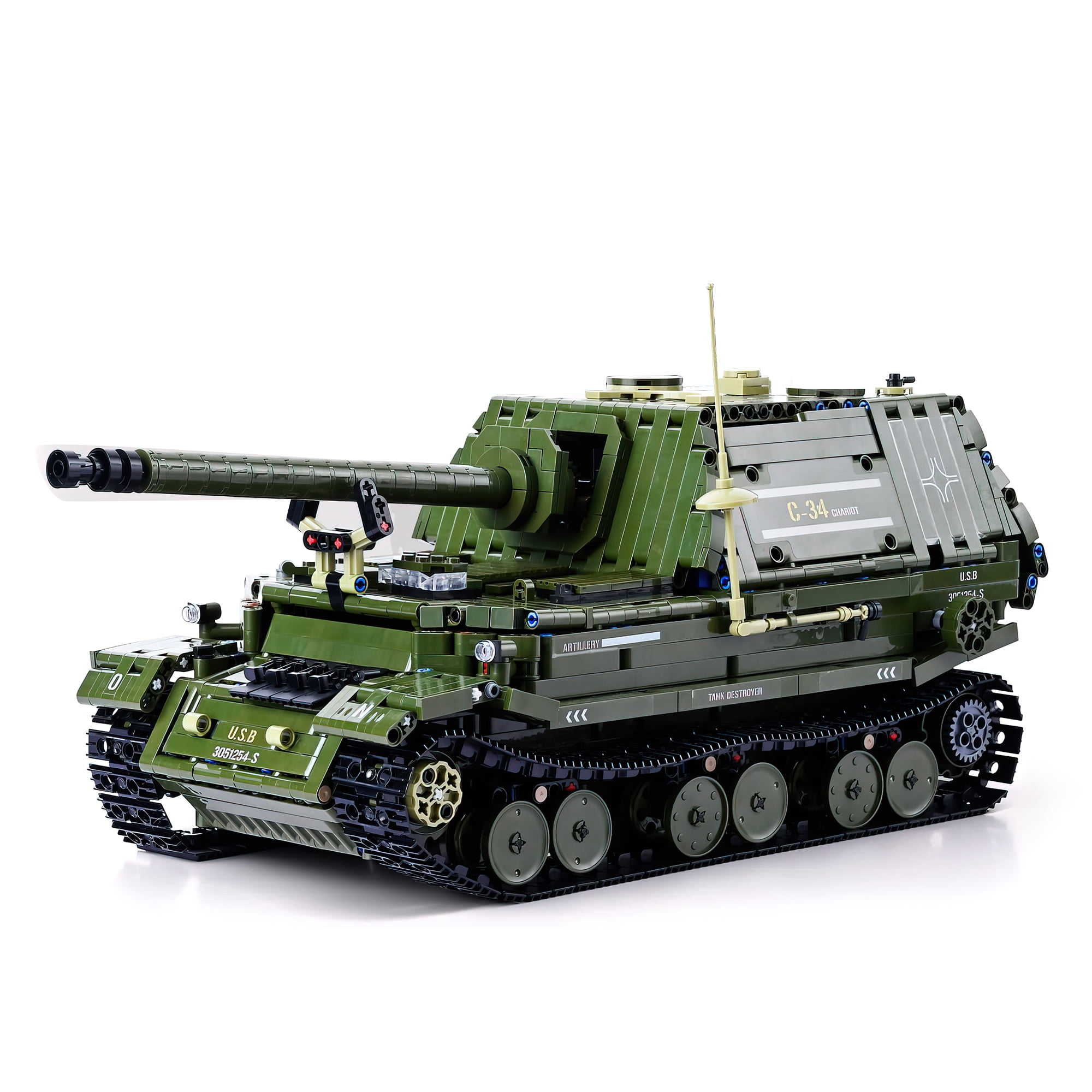 HI-Reeke Military Tank Building Block Set Ferdinand Tank Destroyer ...