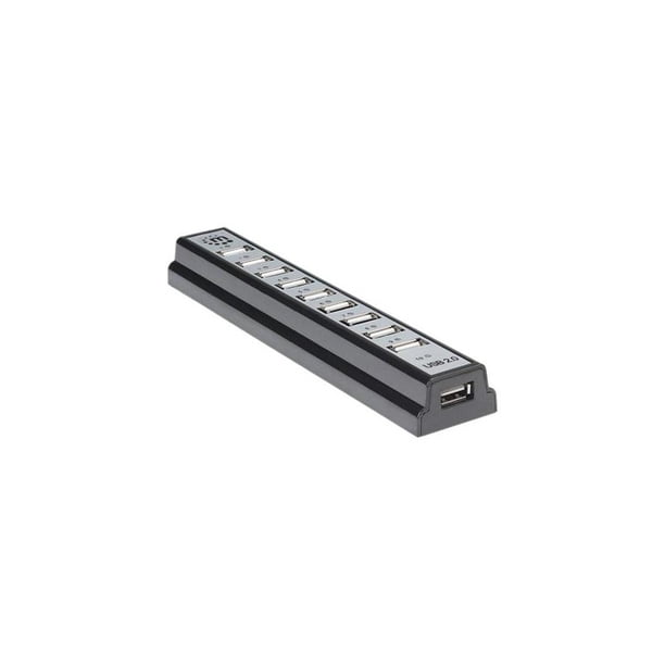 Manhattan 10-Port Hi-Speed USB Desktop Hub, AC or Bus Powered - Walmart ...