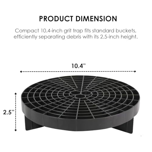 HI-TECH Bucket Grate Grit Insert Removes and Traps Dirt and Debris ...
