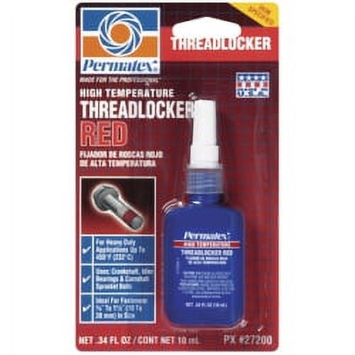 HI-TEMPERATURE THREADLOCKER RED, 10ML BOTTLE CARDE - Walmart.com