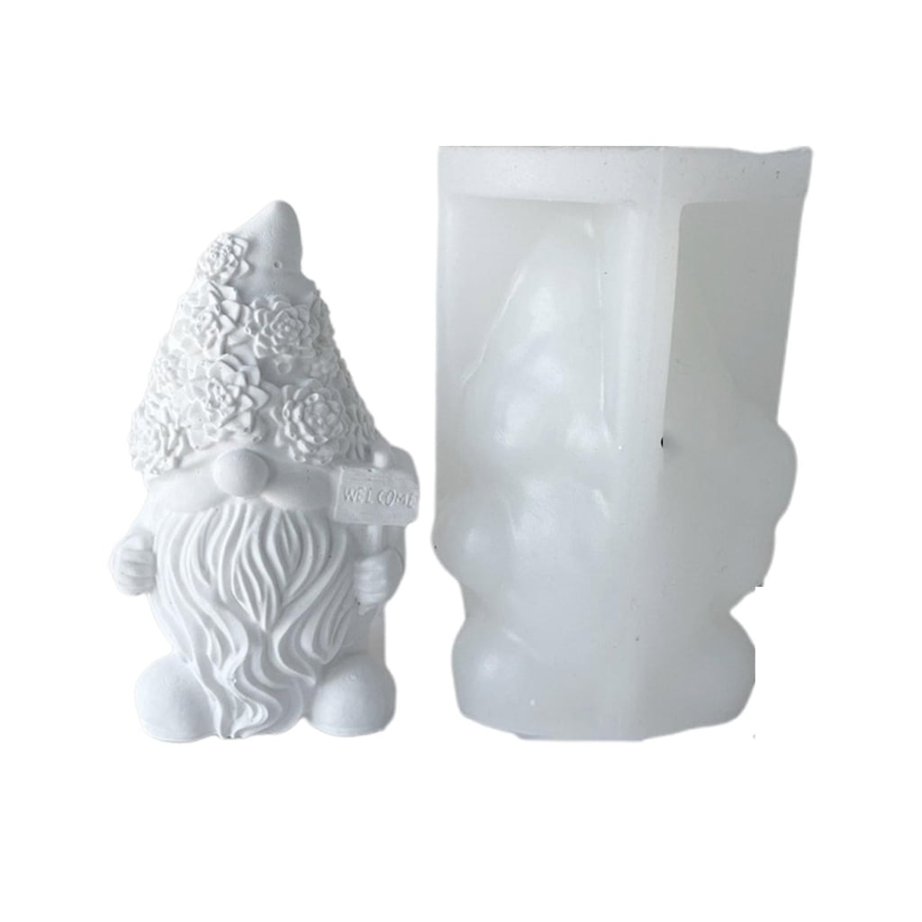 HIABIO Silicone Mold Gnome Mold 3D Gnome Mold Epoxy Dwarf Plaster Mold ...