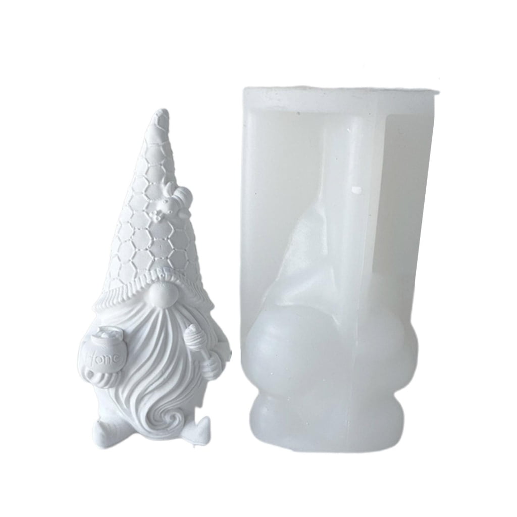 HIABIO Silicone Mold Gnome Mold 3D Gnome Mold Epoxy Dwarf Plaster Mold ...