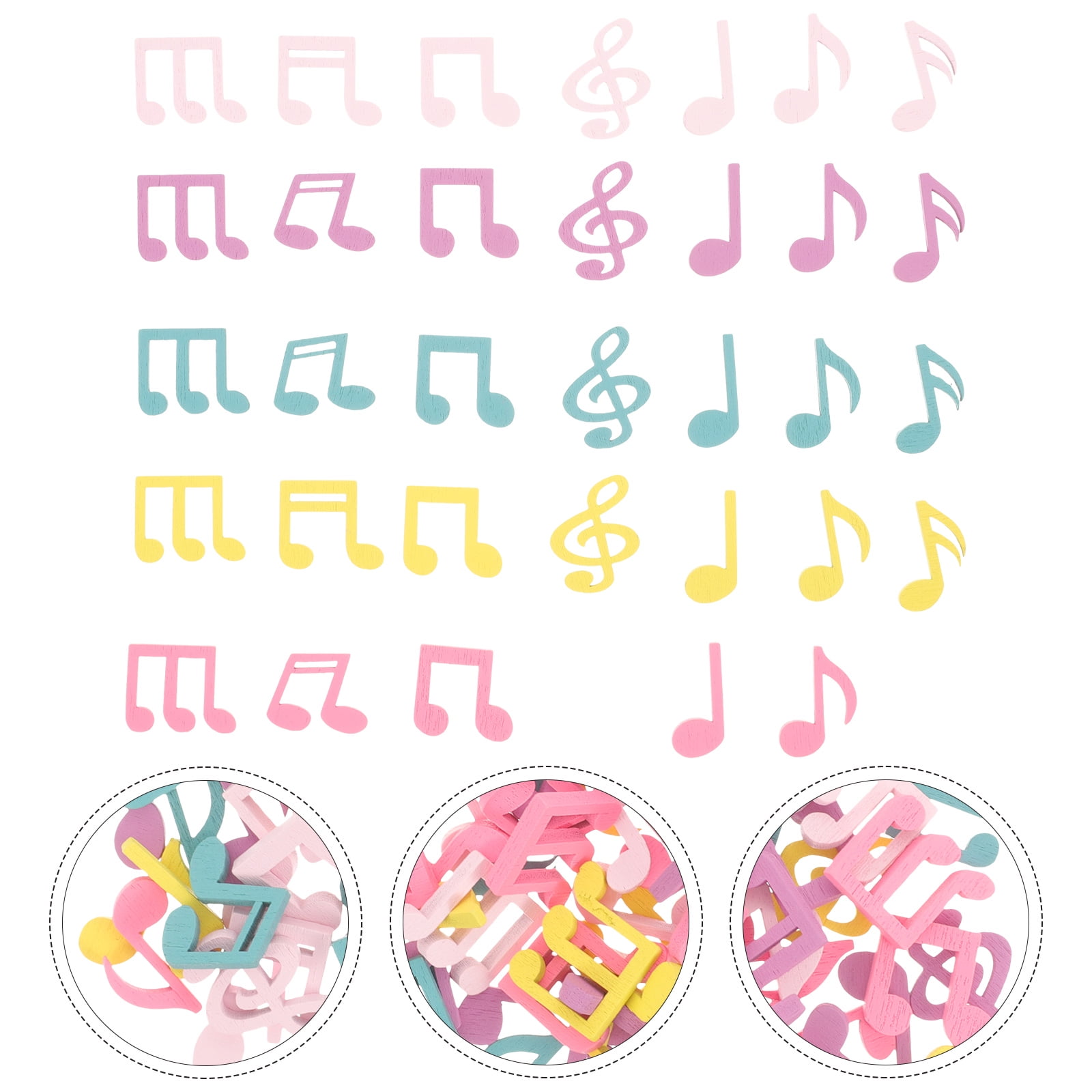 HIAKDOFT 1 Bag Musical Notes Decor Craft Ornaments For Children Friends ...