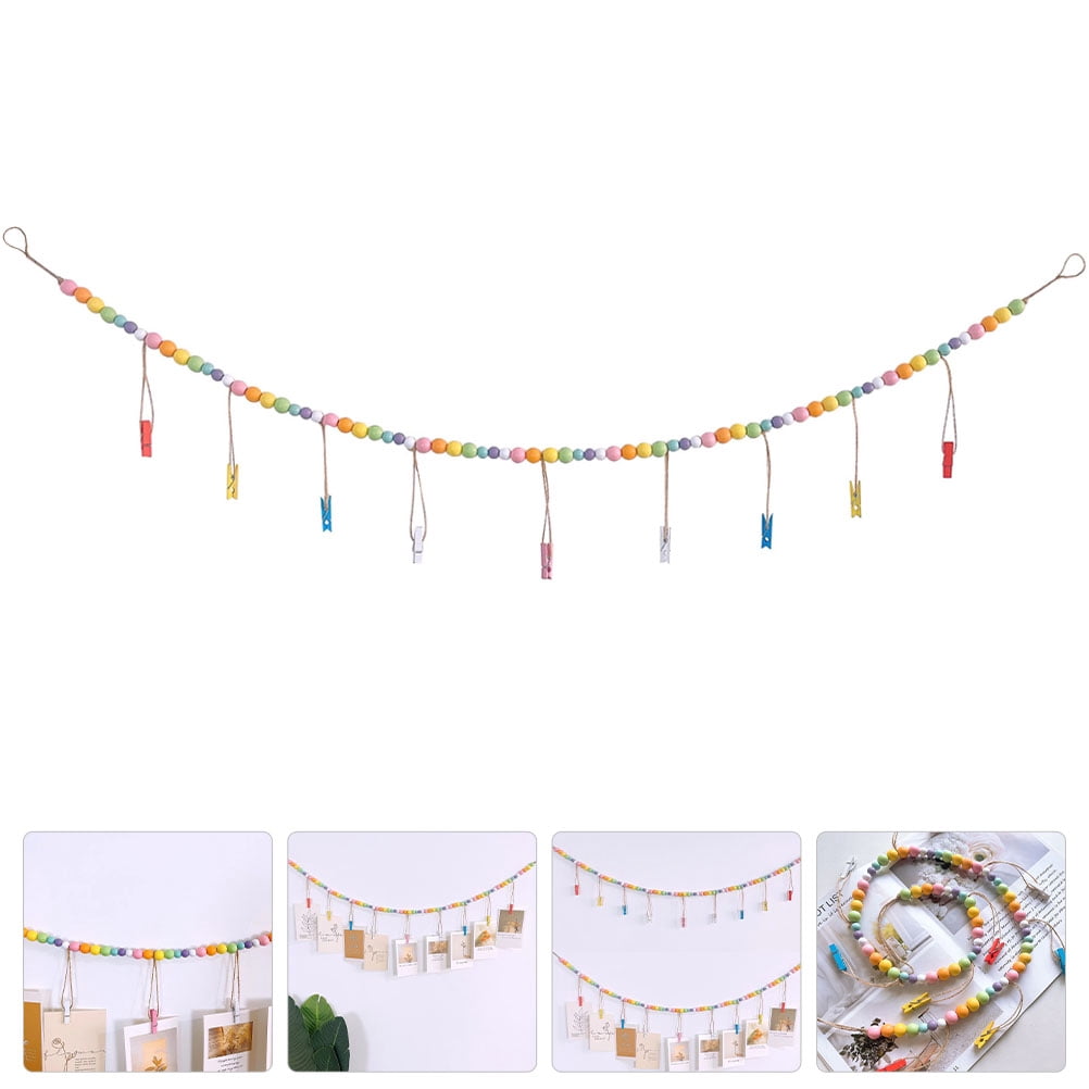 HIAKDOFT 1 Piece Multi Colored Photo Garlands String for Photo ...
