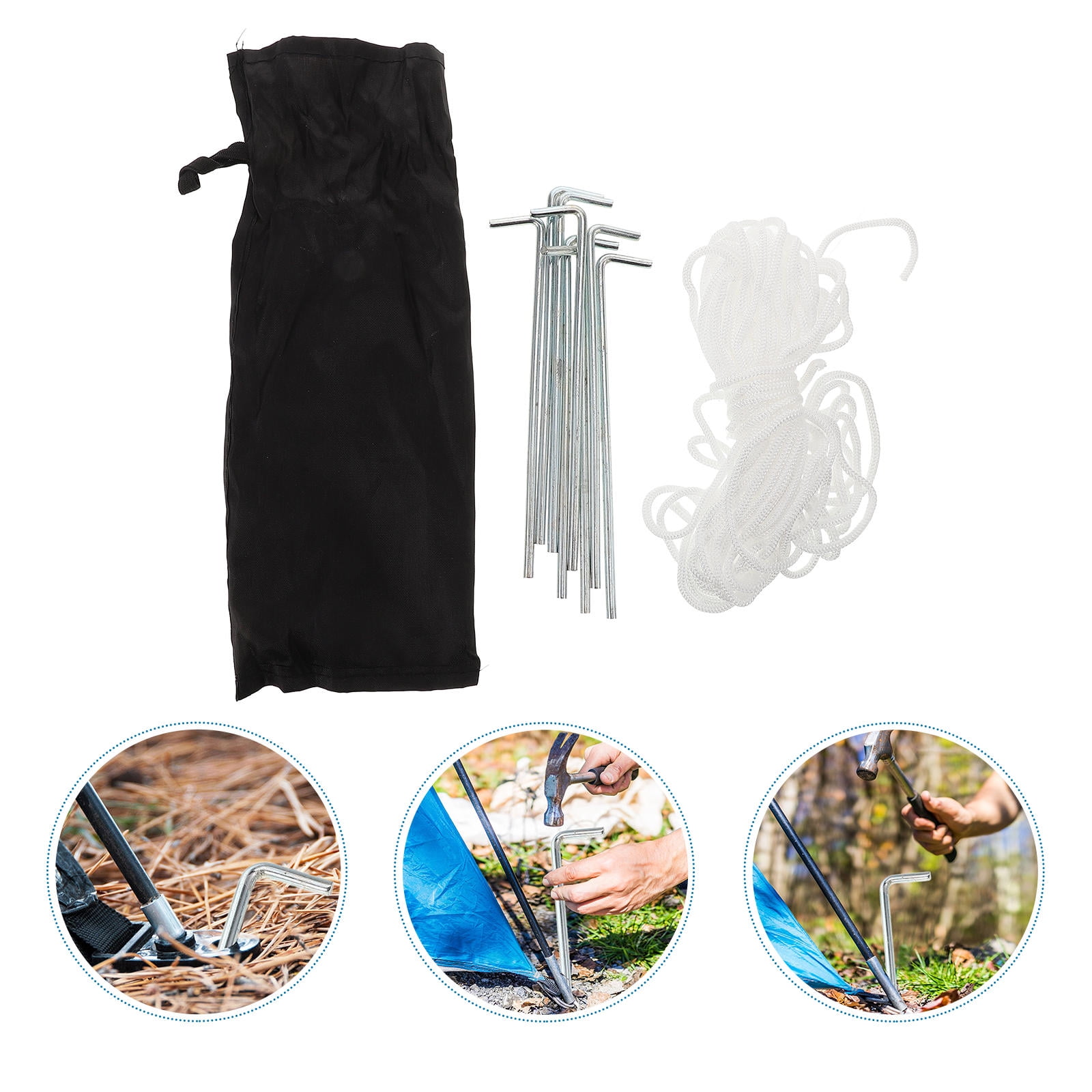 HIAKDOFT 1 Set Heavy Duty Ground Stakes For Tent Accessories Long Pegs ...