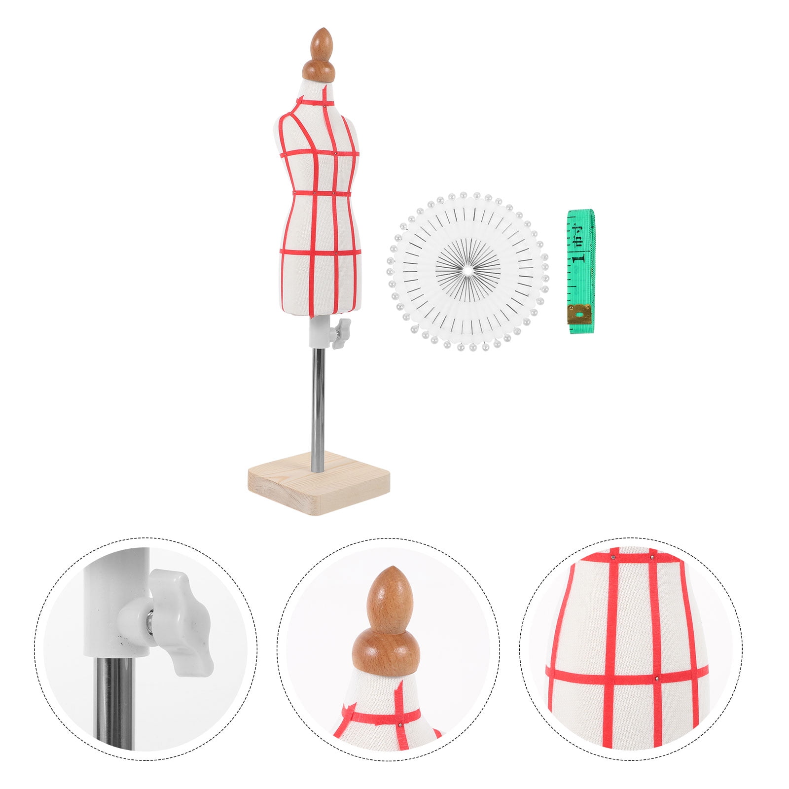 HIAKDOFT 1 Set Sewing Mannequin Female with Assorted Color and Wood ...
