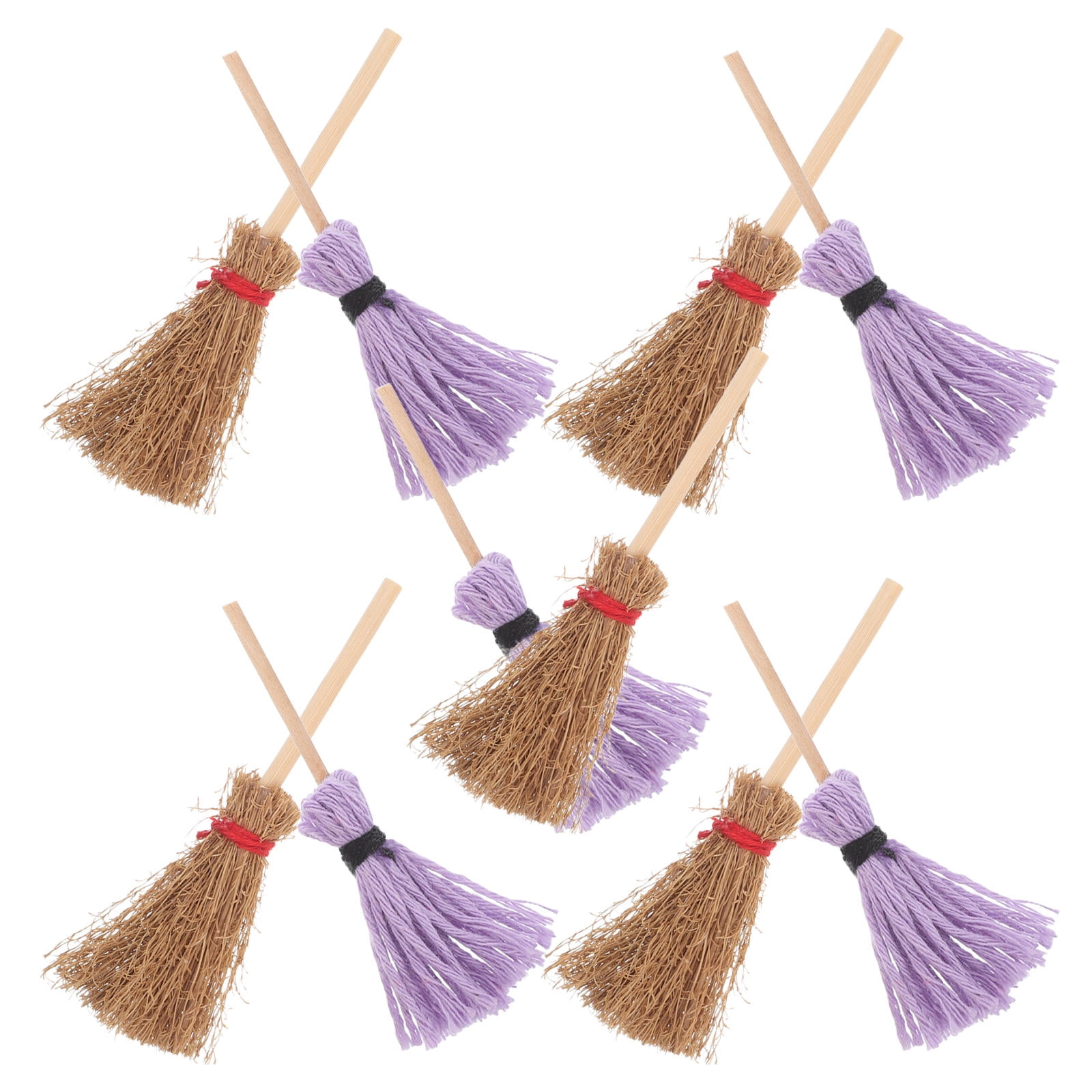 HIAKDOFT 10Pcs Miniature Broom and Mop for Dollhouse Accessories in 2 ...