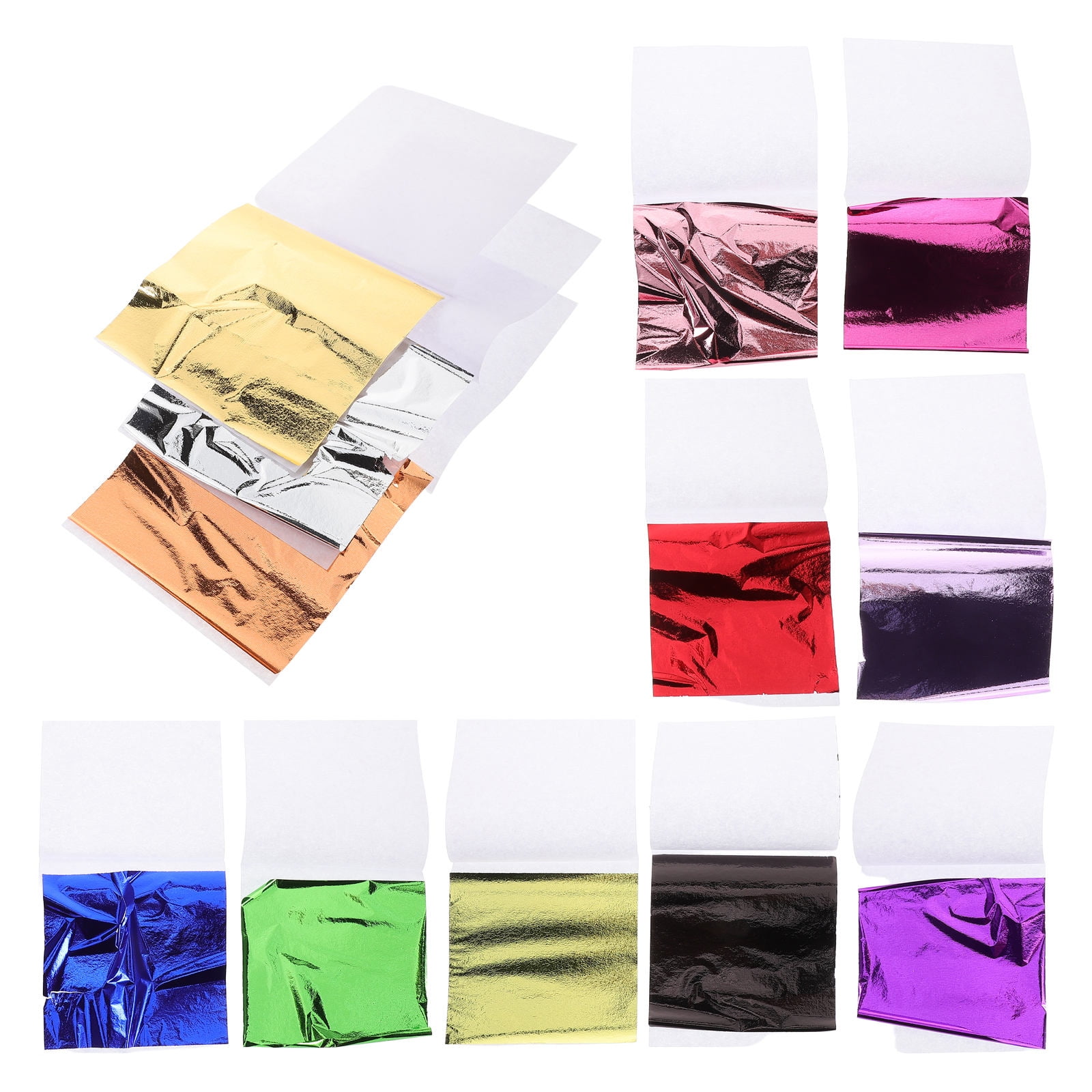 HIAKDOFT 120Pcs Craft Foil Paper Assorted Colors Rectangular For Diy ...