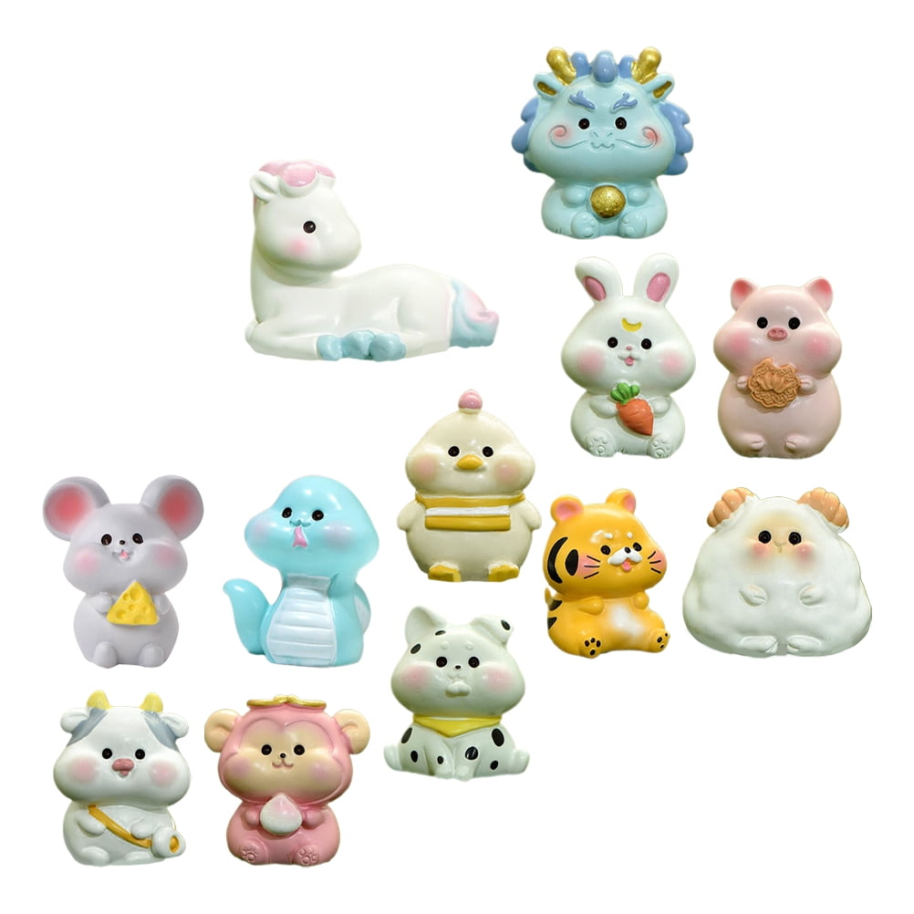 HIAKDOFT 12Pcs Colorful Garden Accessories for and Animal Table Decor 3 ...
