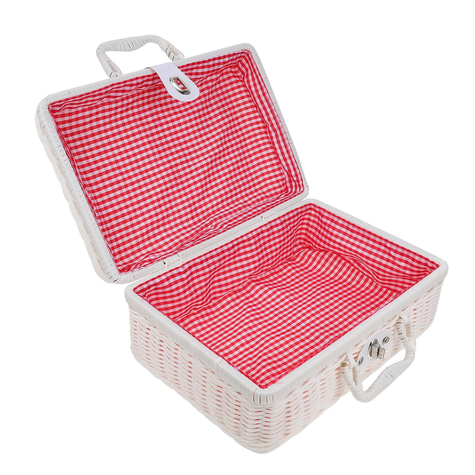 HIAKDOFT 1Pack Imitation Rattan Woven Suitcase for Home Organization ...