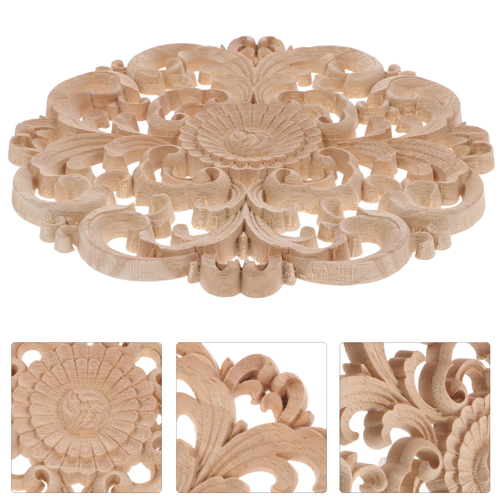 HIAKDOFT 1Set Decorative Onlay for Furniture Wood Decal Khaki Log Color ...