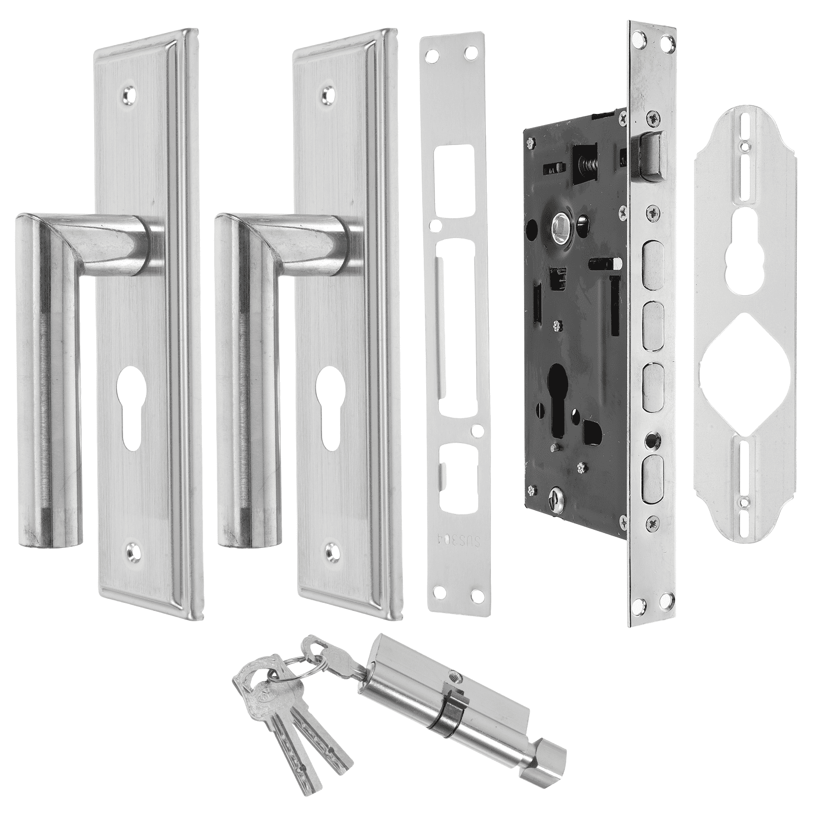 HIAKDOFT 1Set Multi Colored Copper Door Handle for Front Door with Keys ...