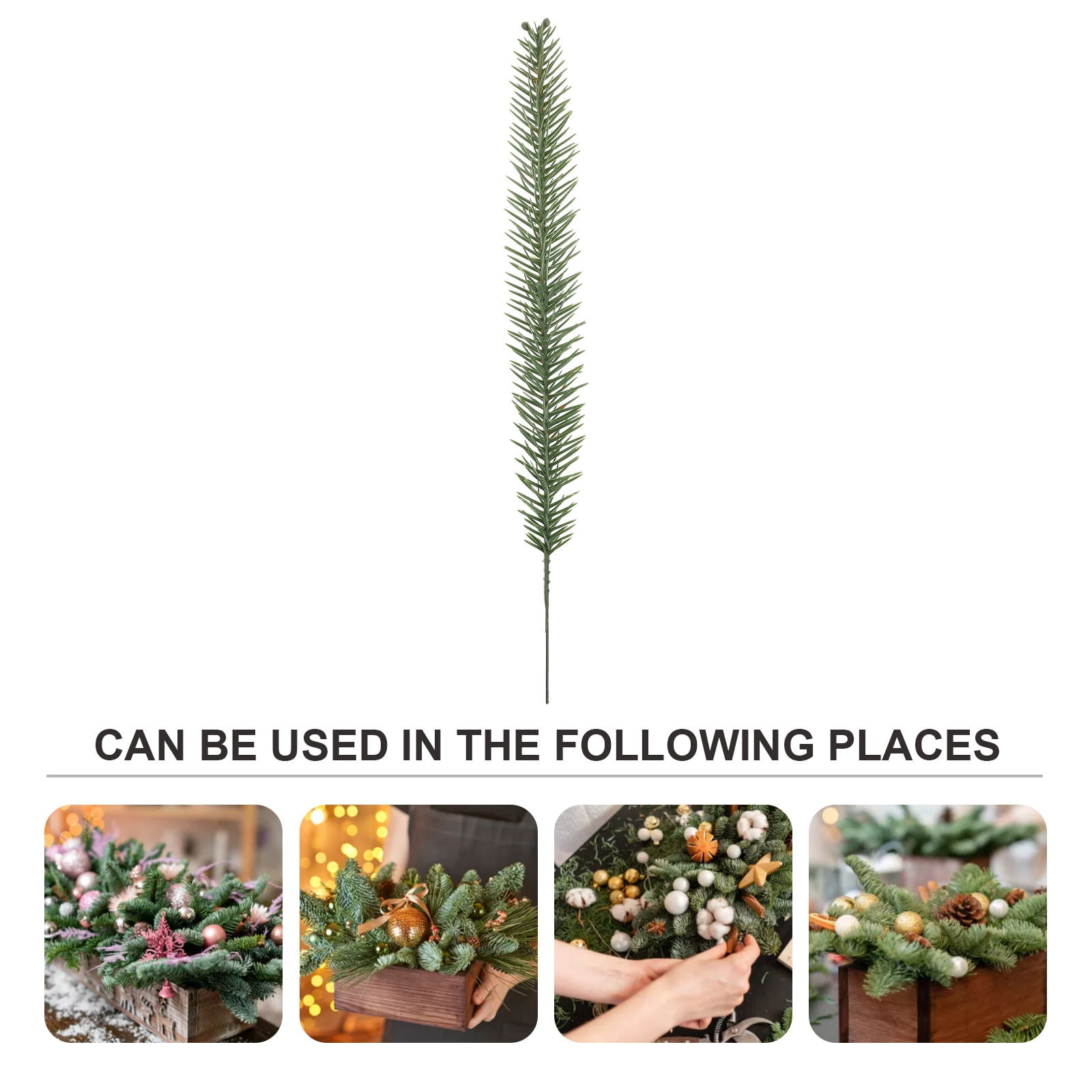 HIAKDOFT 20Pcs Green Simulation Pine Needles for Wedding Decorations ...