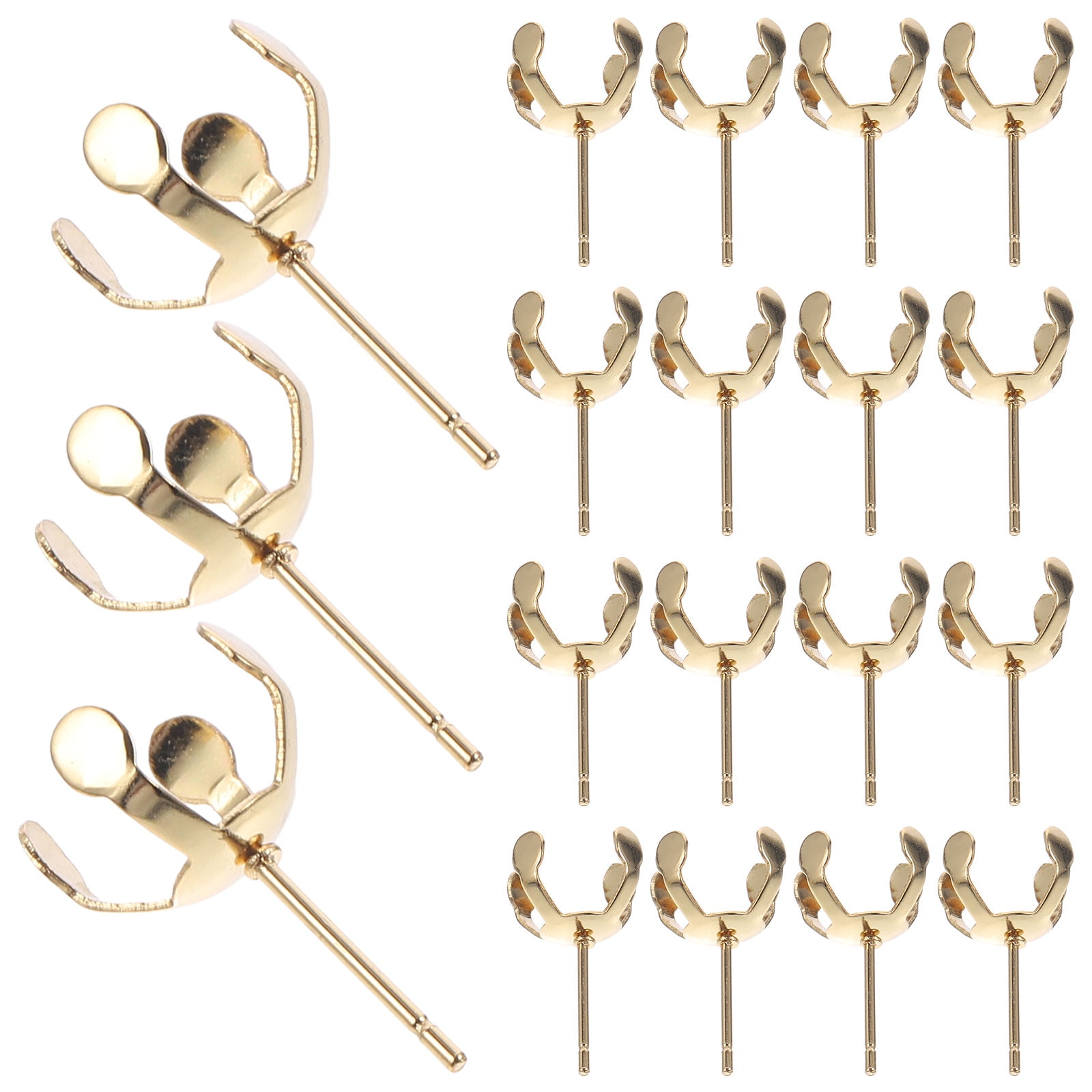 HIAKDOFT 20Set Ear Stud Posts for Diy Projects and Crafts Earring ...