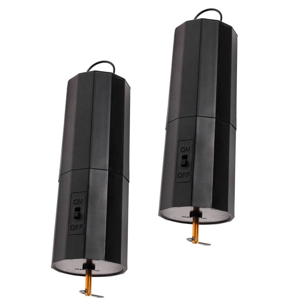 HIAKDOFT 2Pcs Black Plastic Battery Operated Motor Wind Chime Rotating ...