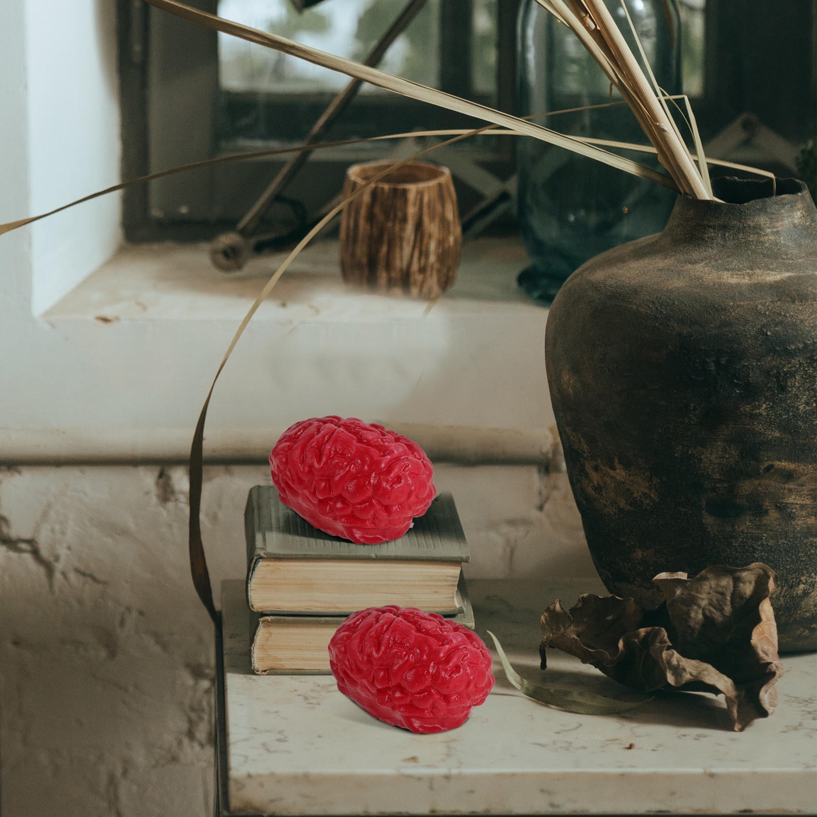 HIAKDOFT 2Pcs Realistic Organs Prop for Adults in Red Latex with Brain ...