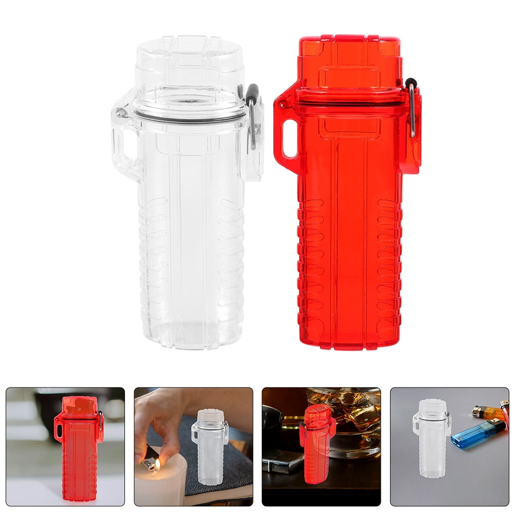 HIAKDOFT 2Pcs Red Portable Torch Lighter Case for Compact Storage ...
