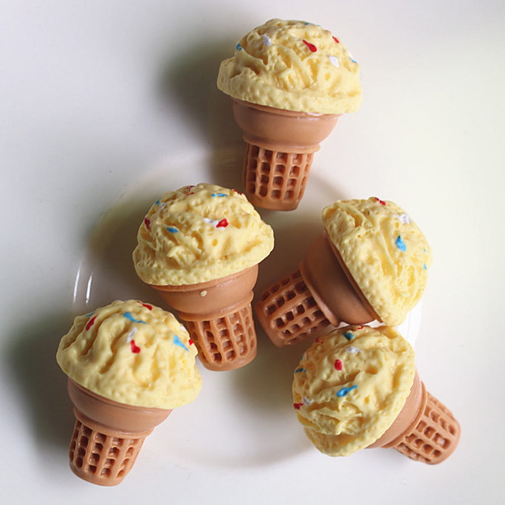 HIAKDOFT 30Pcs Simulation Ice Cream Toys Conical Shape Plastic ...