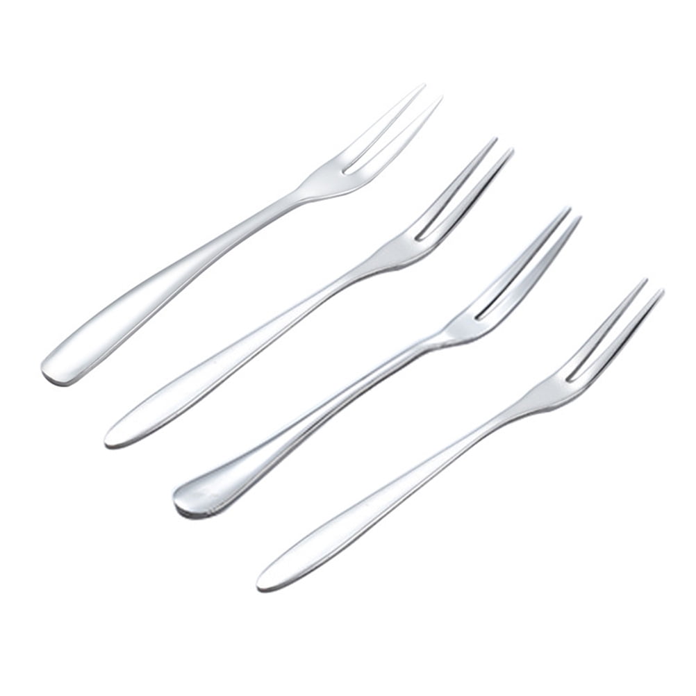 HIAKDOFT 36Pack Cake Fork Silver Stainless Steel For Pastries Desserts ...