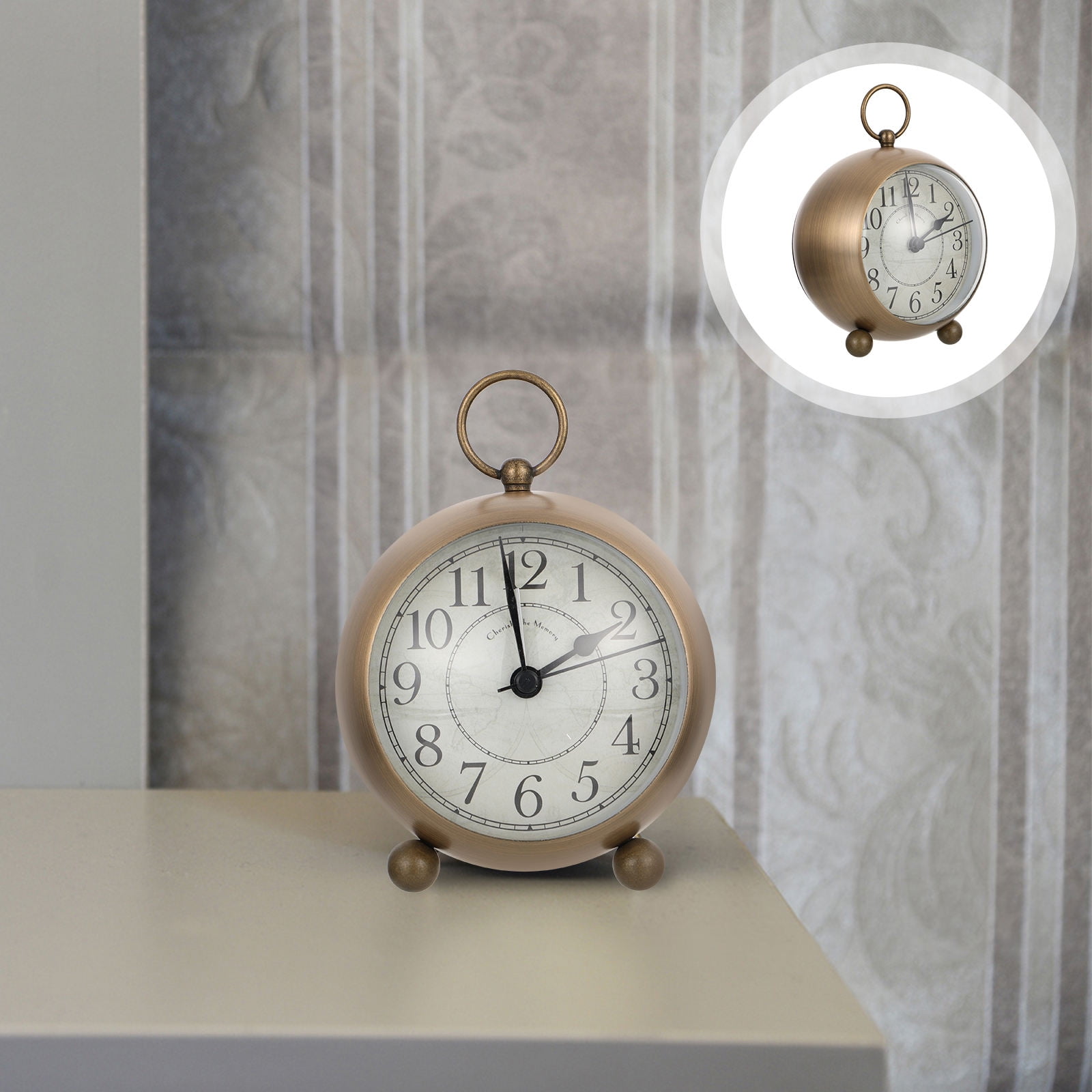 HIAKDOFT 3Pack Retro Alarm Clocks with Night Light for Friends 4.32X3 ...