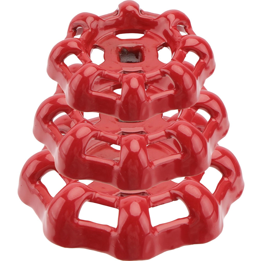 HIAKDOFT 3Pcs Certified Red Cast Iron Handles for Garden Water Valve 2 ...